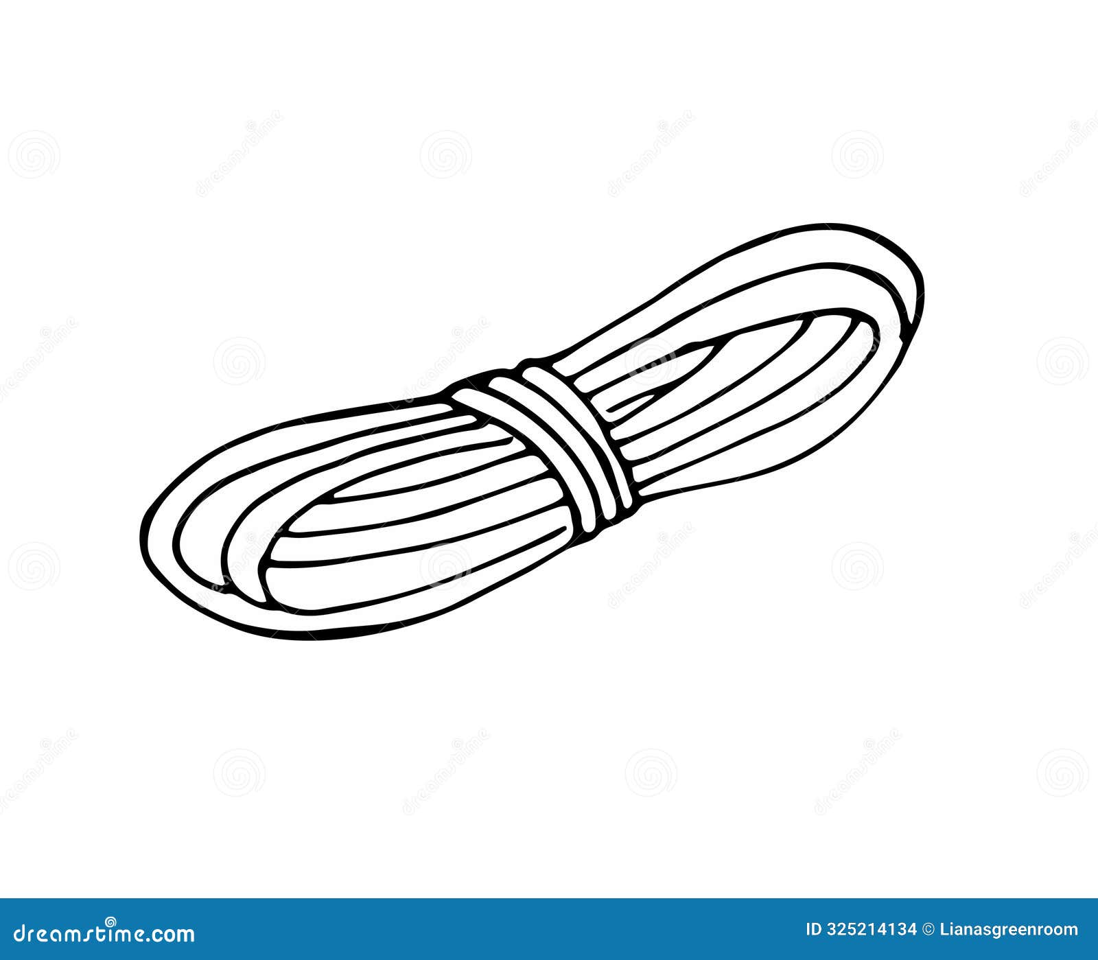 Rope. Vector Illustration of a Coil of Rope. Hand-drawn Cord Stock ...