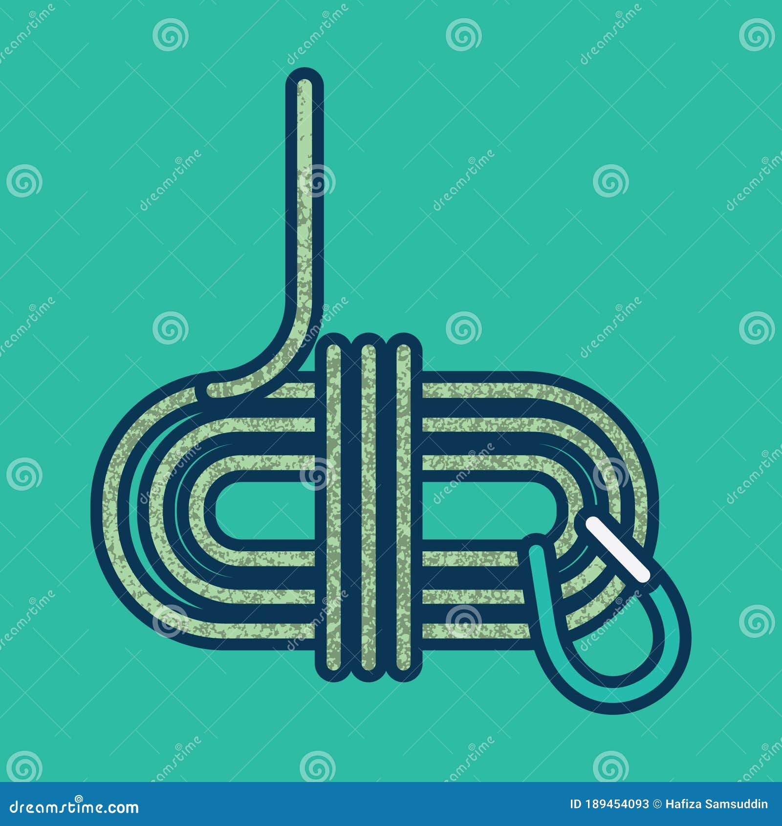 Rope. Vector Illustration Decorative Design Stock Vector - Illustration ...