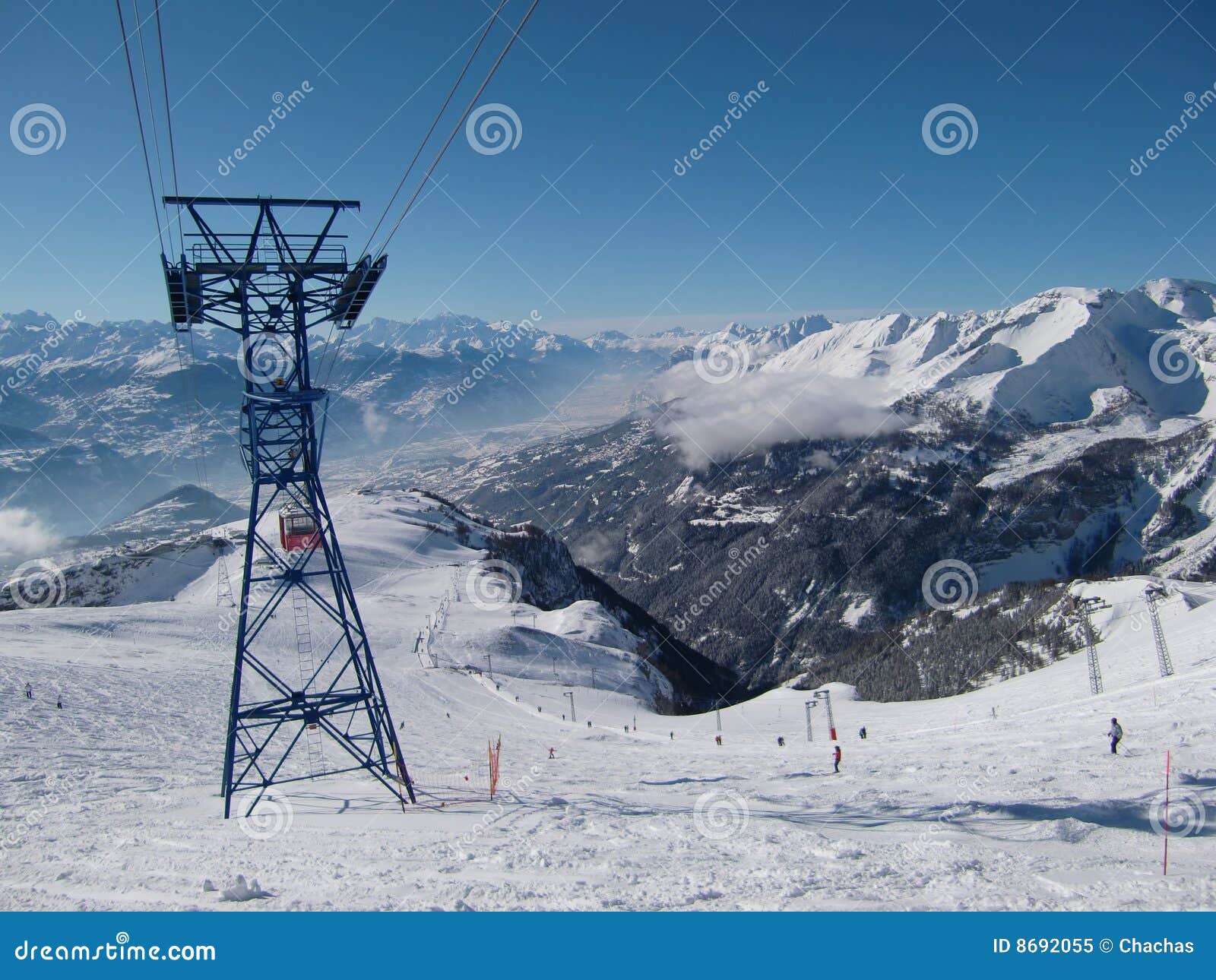 Rope-way stock image. Image of slope, alpine, freezing - 8692055