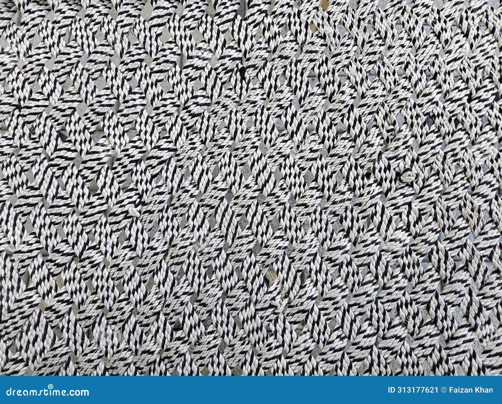 Rope Weaving Pattern on an Indian Cot Stock Image - Image of rope ...