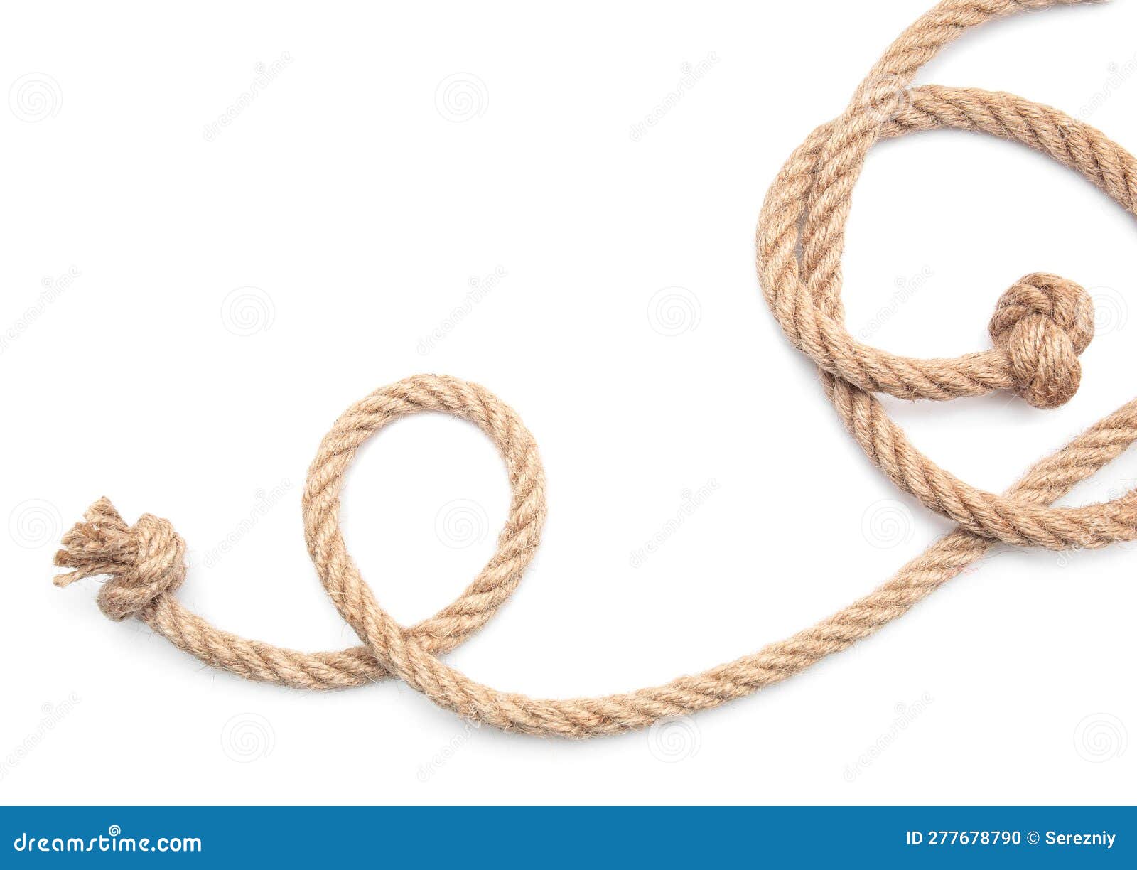 Rope on white background stock photo. Image of natural - 277678790