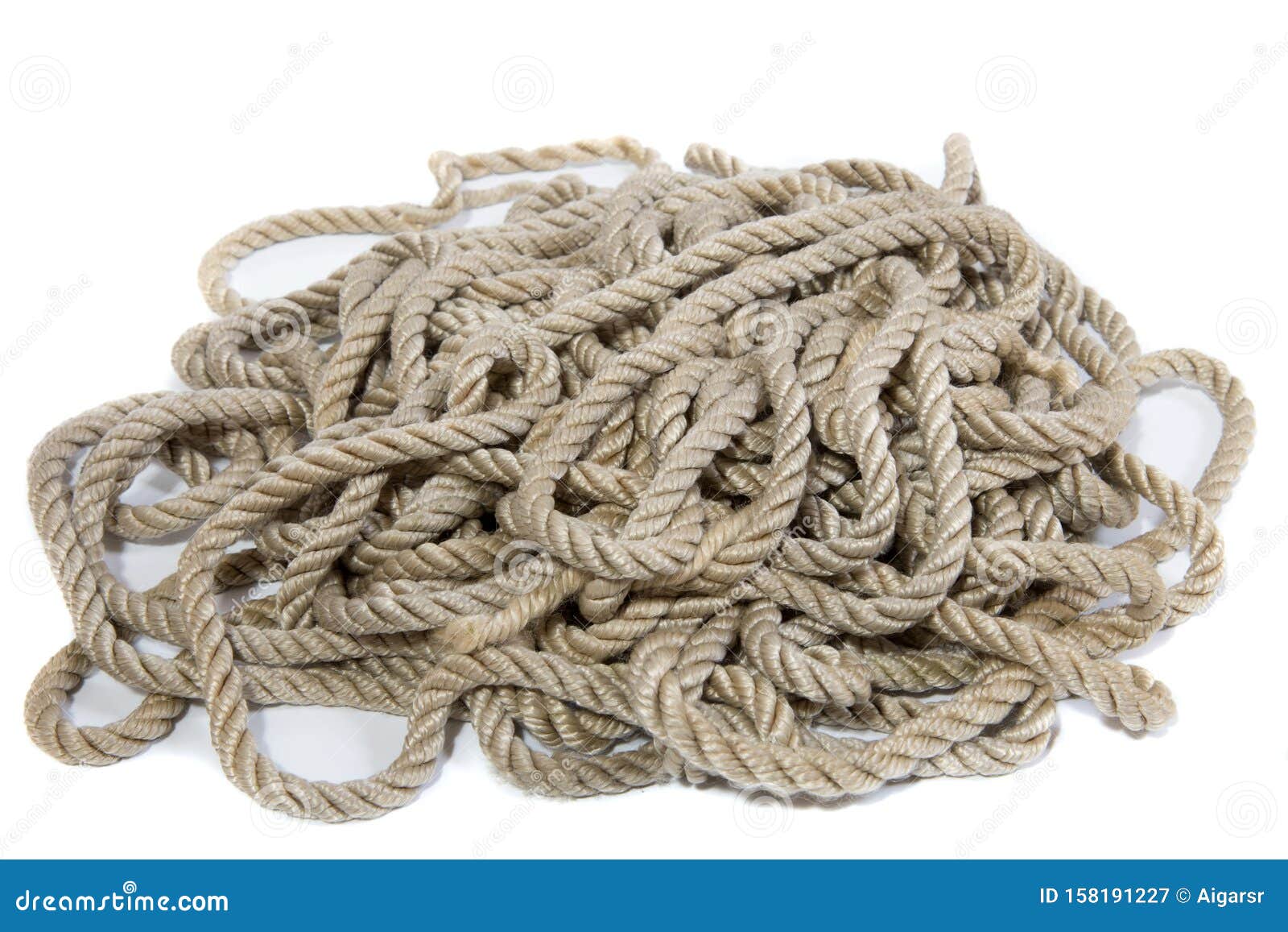 Rope on white background stock image. Image of background - 158191227