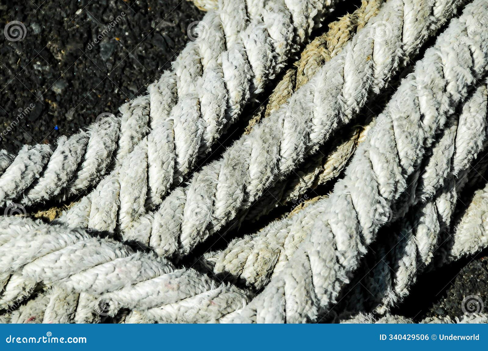 A Rope with a White and Gray Color Stock Photo - Image of cable, ship ...