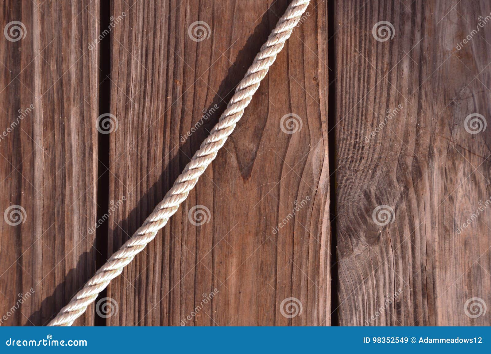 White Rope on a Wooden Background Stock Image - Image of woven, rough ...