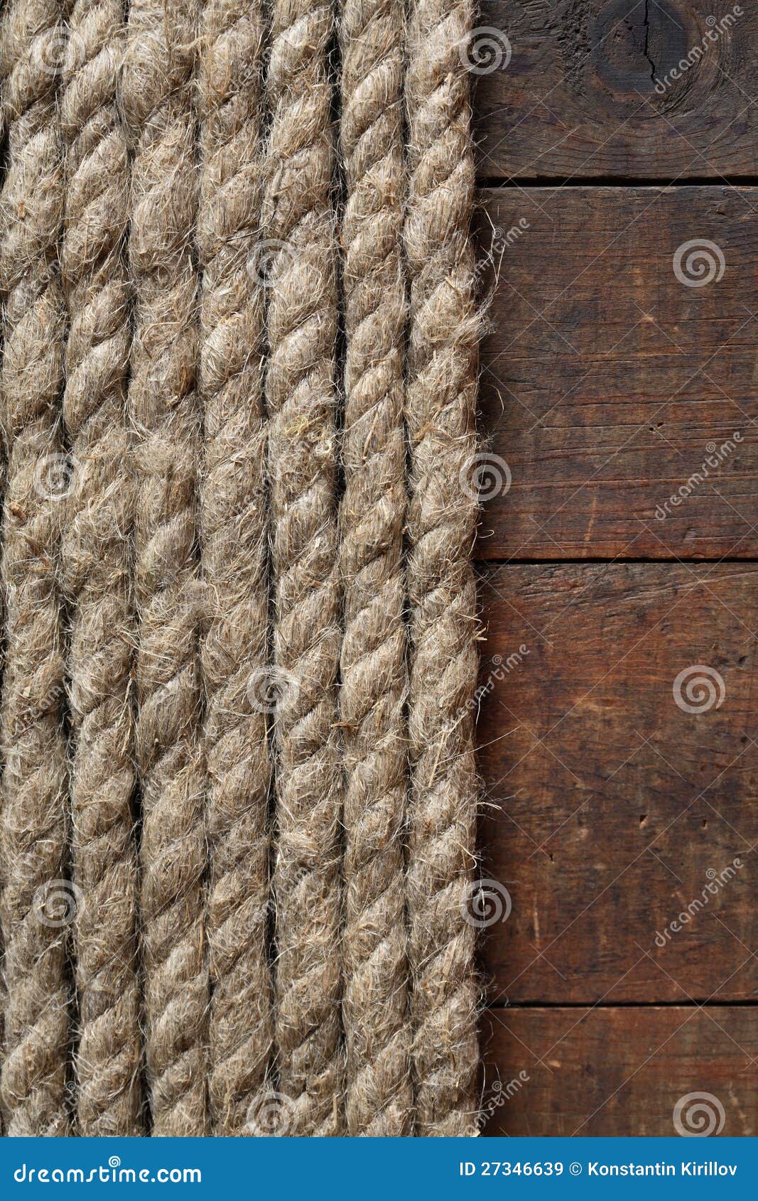Rope and Wood stock image. Image of wood, equipment, attached - 27346639