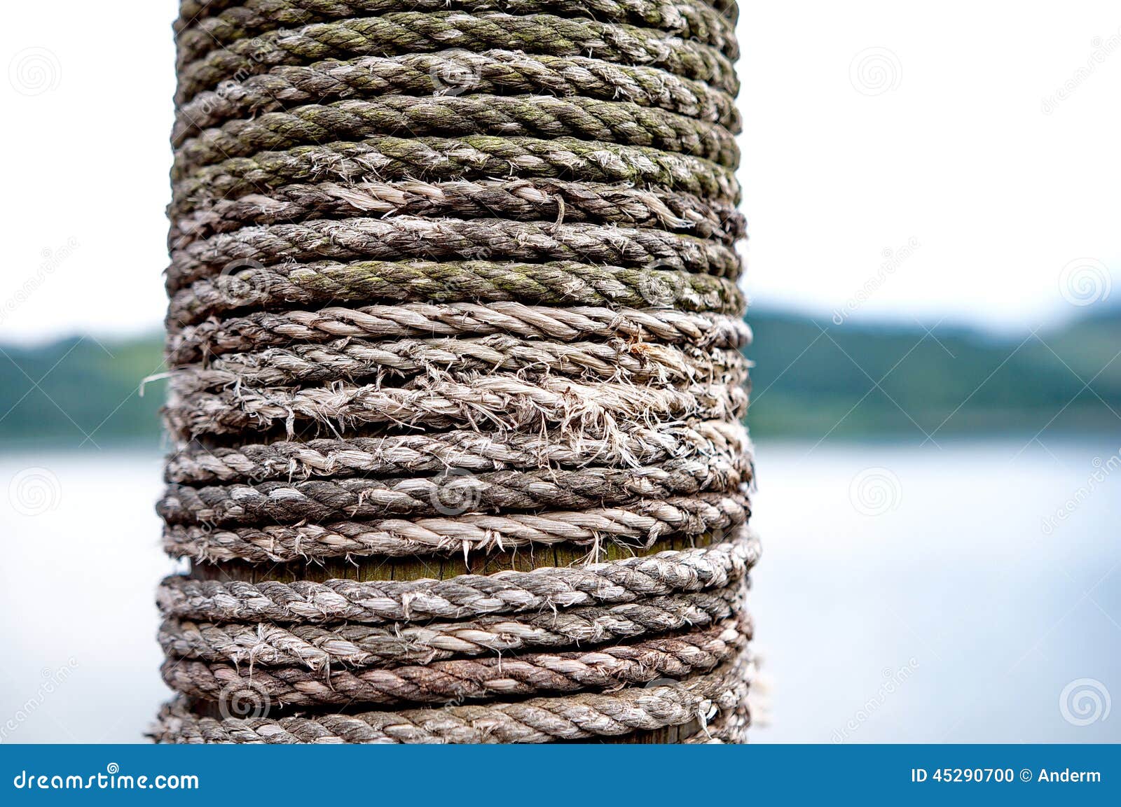 Rope on wood stock photo. Image of connection, close - 45290700