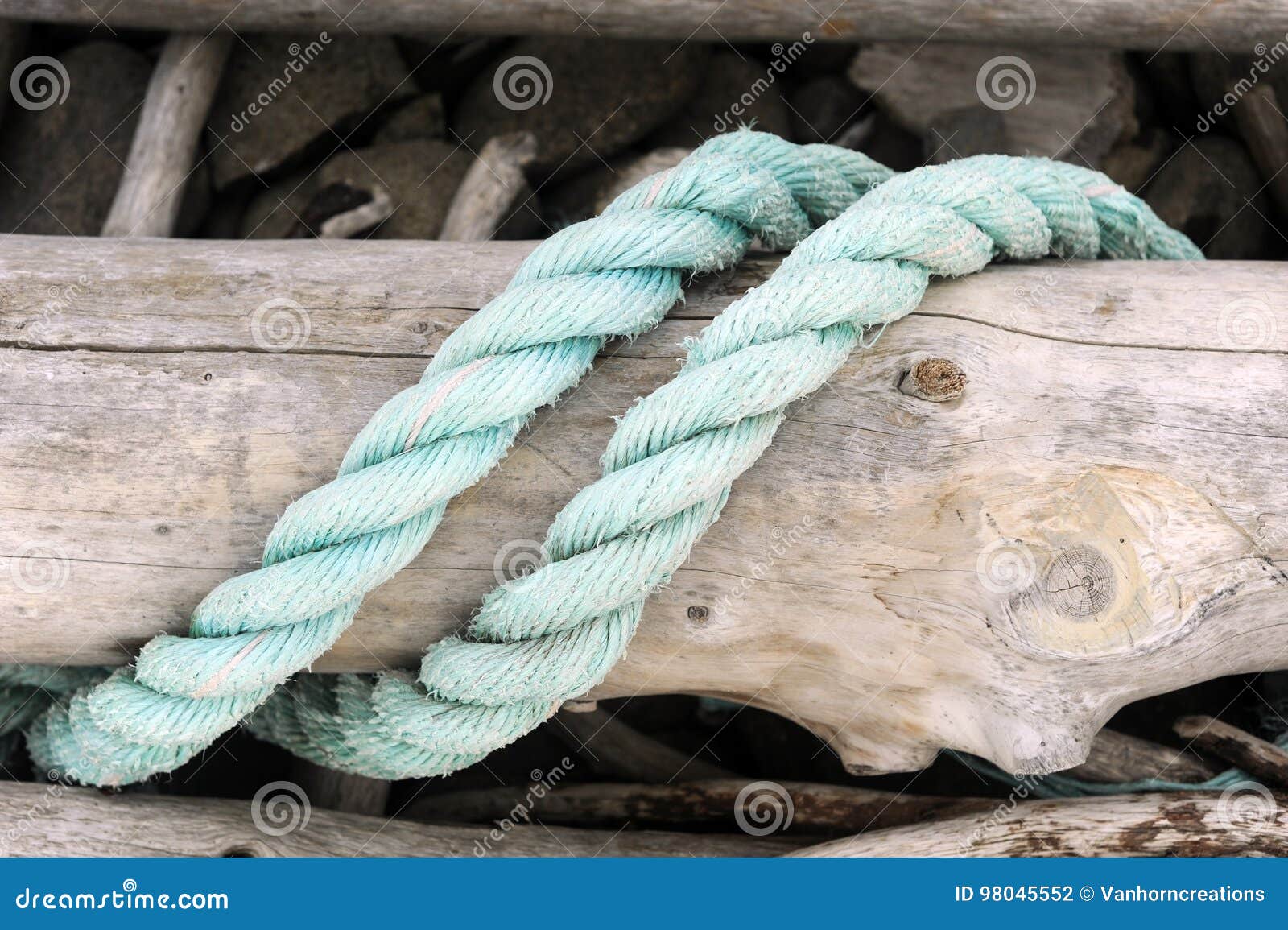 Rope Wrapped Around a Board Stock Photo - Image of industry, rope: 98045552