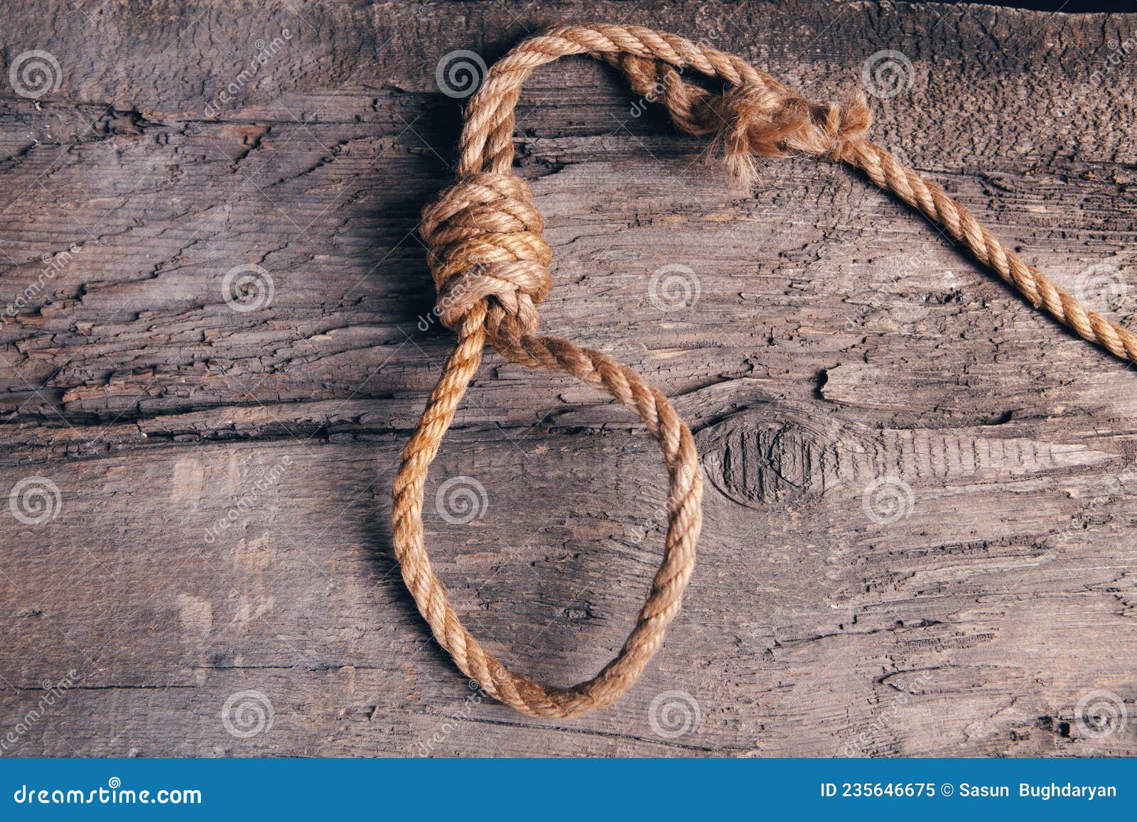 The Rope is Wrapped in a Loop Stock Image - Image of tied, fiber: 235646675