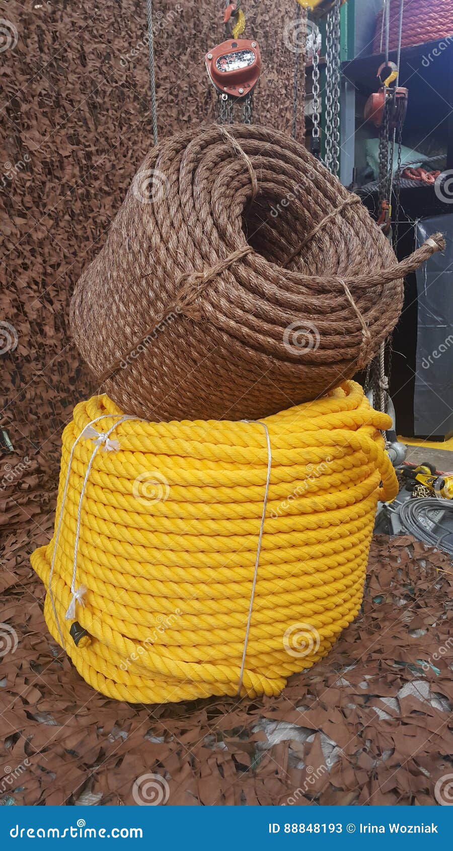 Rope stock image. Image of hawser, rope, packed, yellow - 88848193