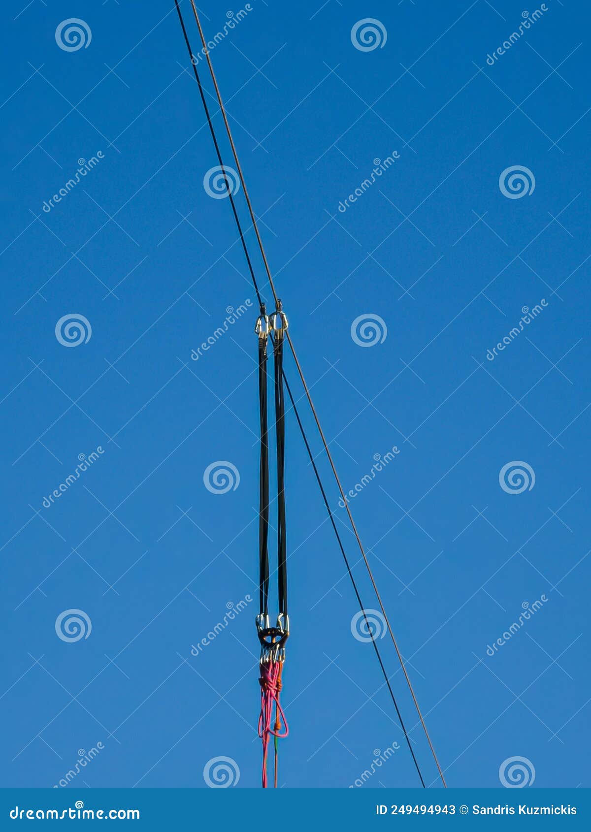 Ropejumping, Bungee Jumping Equipment in the Sky Stock Image - Image of ...