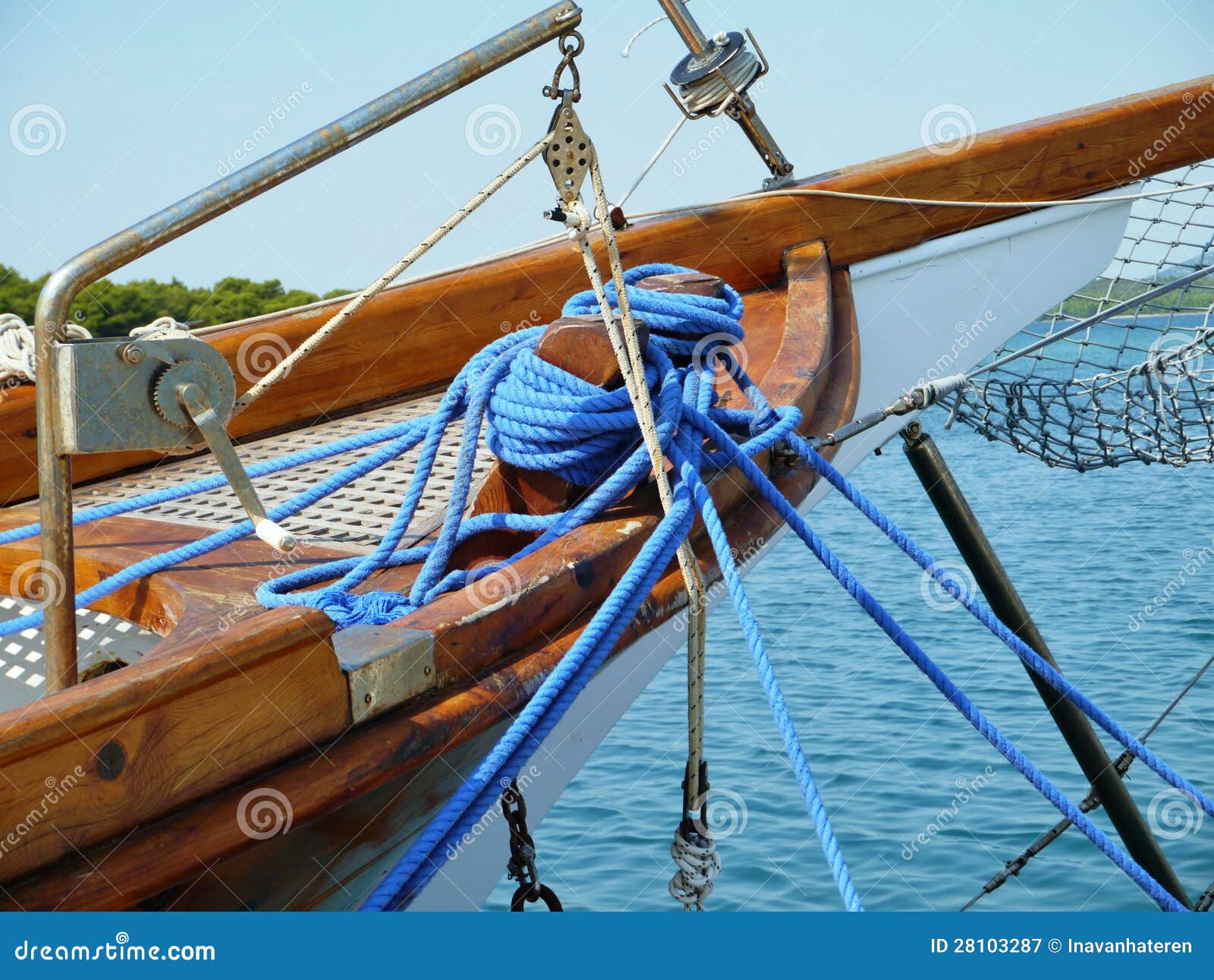 Ropes on an Ancient Sailing Boat Stock Image - Image of ship, axle ...