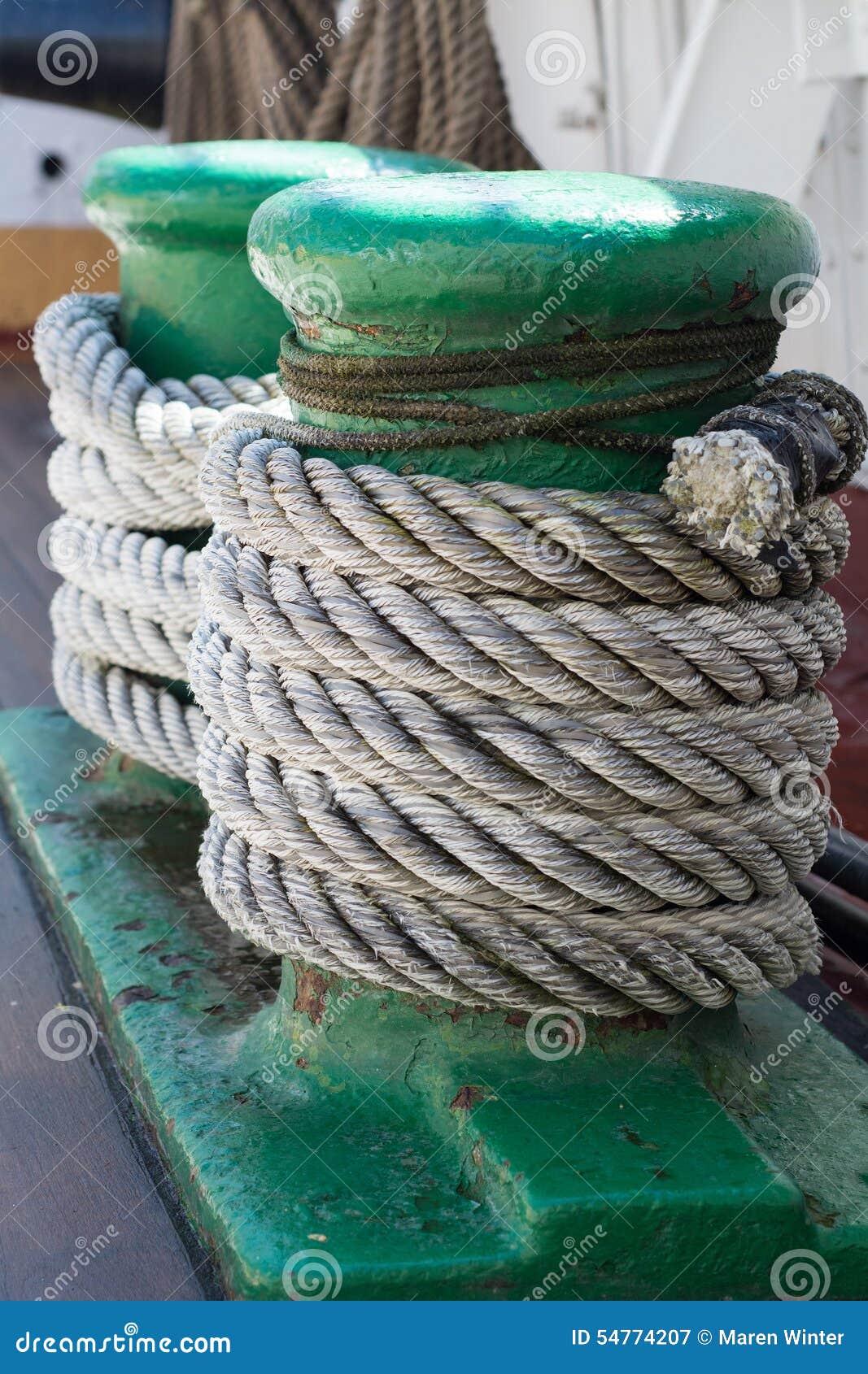 Ropes on an Ancient Sailing Vessel Stock Image - Image of background ...