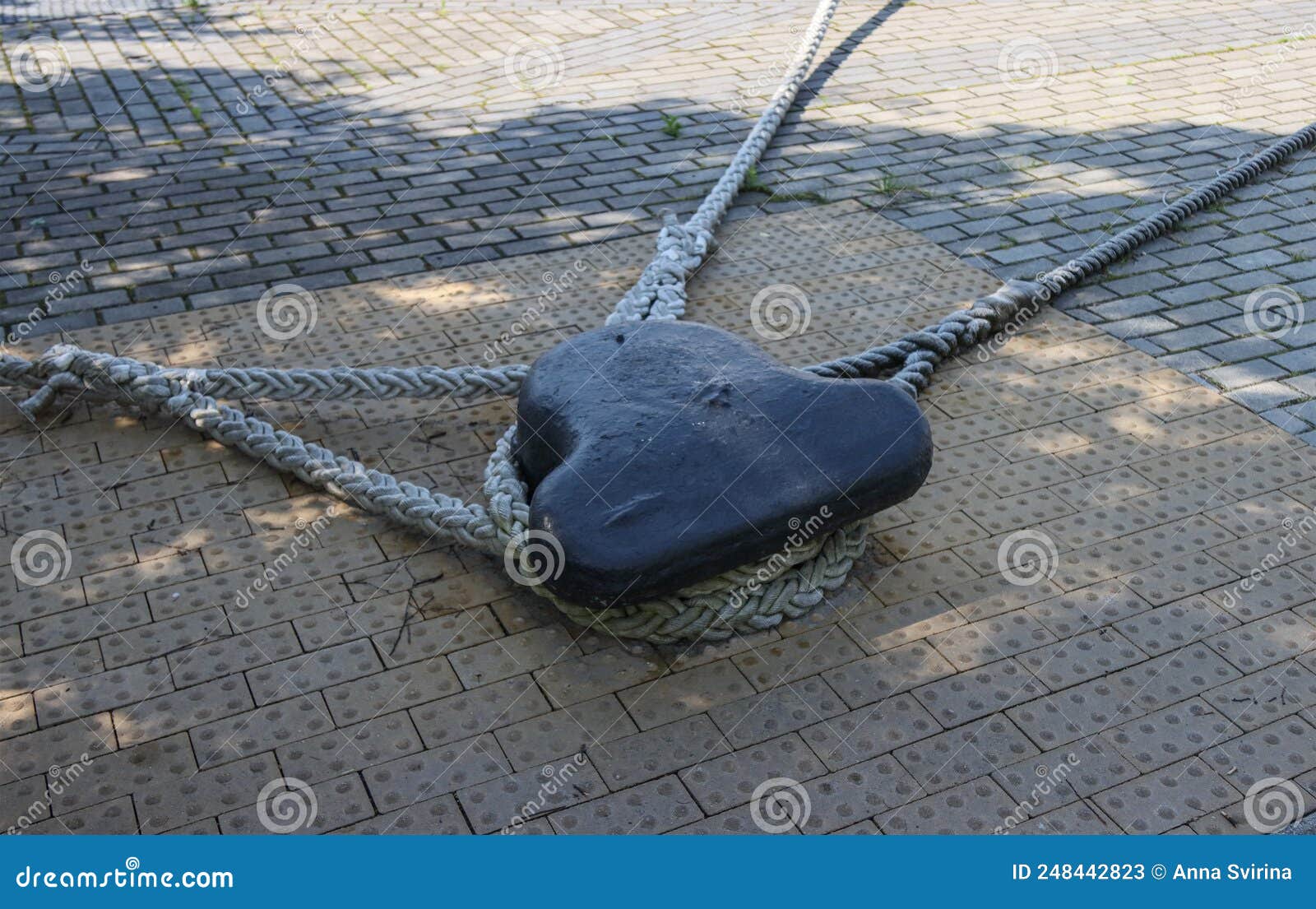 Ropes attached to biting stock image. Image of transport - 248442823