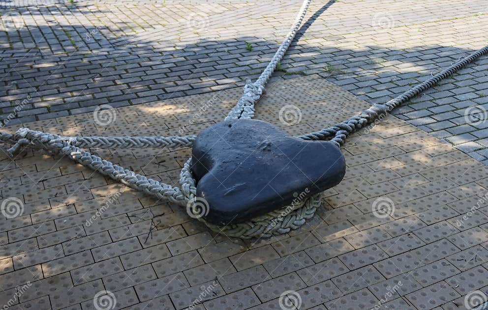 Ropes attached to biting stock image. Image of transport - 248442823