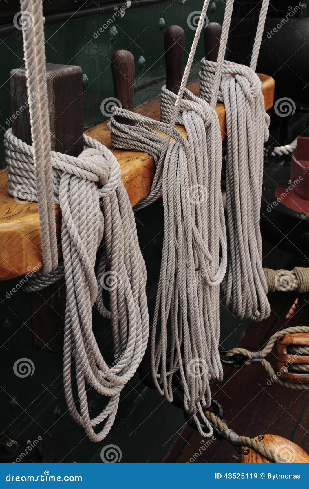 Ropes and blocks stock image. Image of transportation - 43525119
