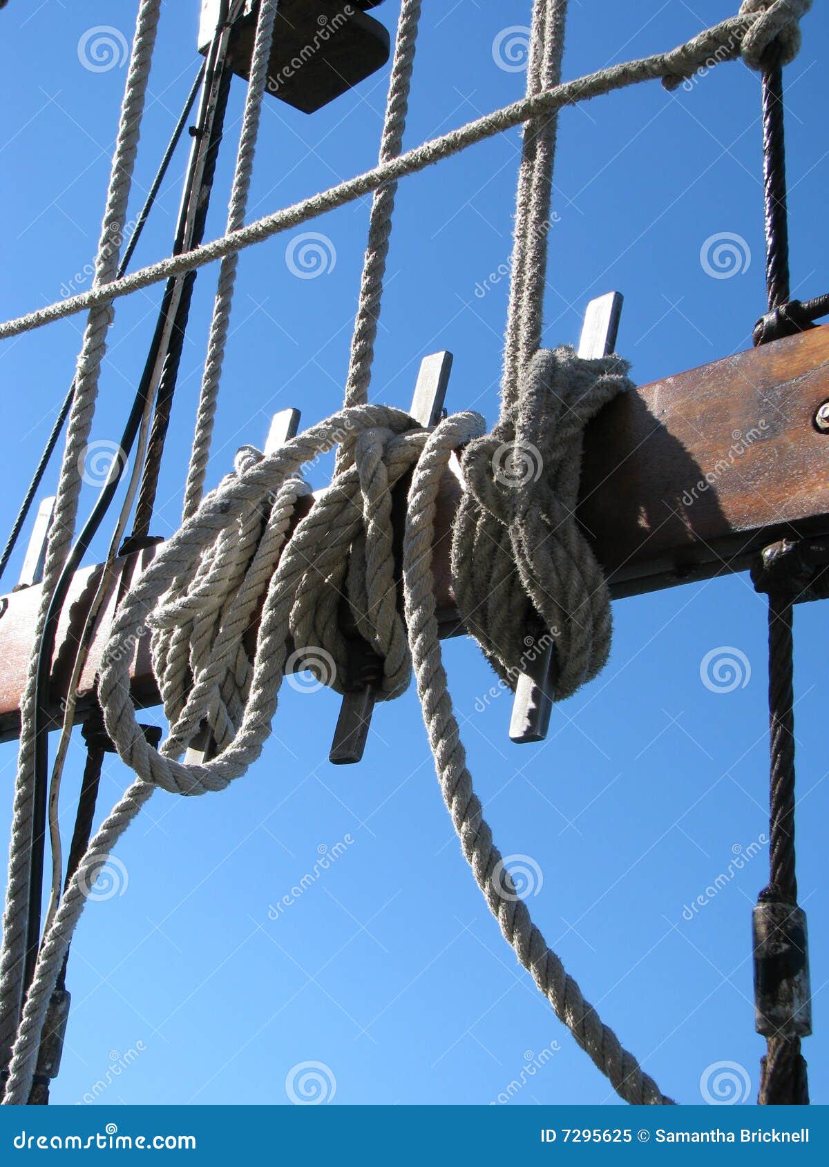 Ropes on Boat stock image. Image of poles, boat, work - 7295625