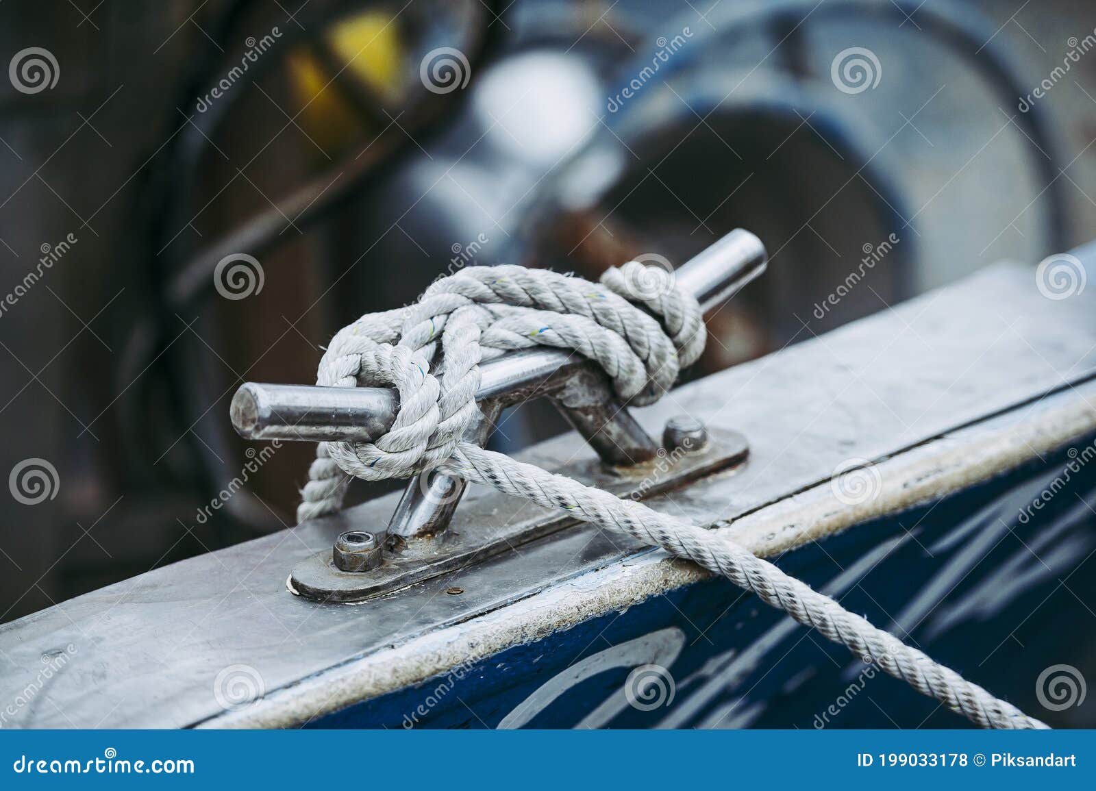 Ropes on a boat stock photo. Image of sailing, ocean - 199033178