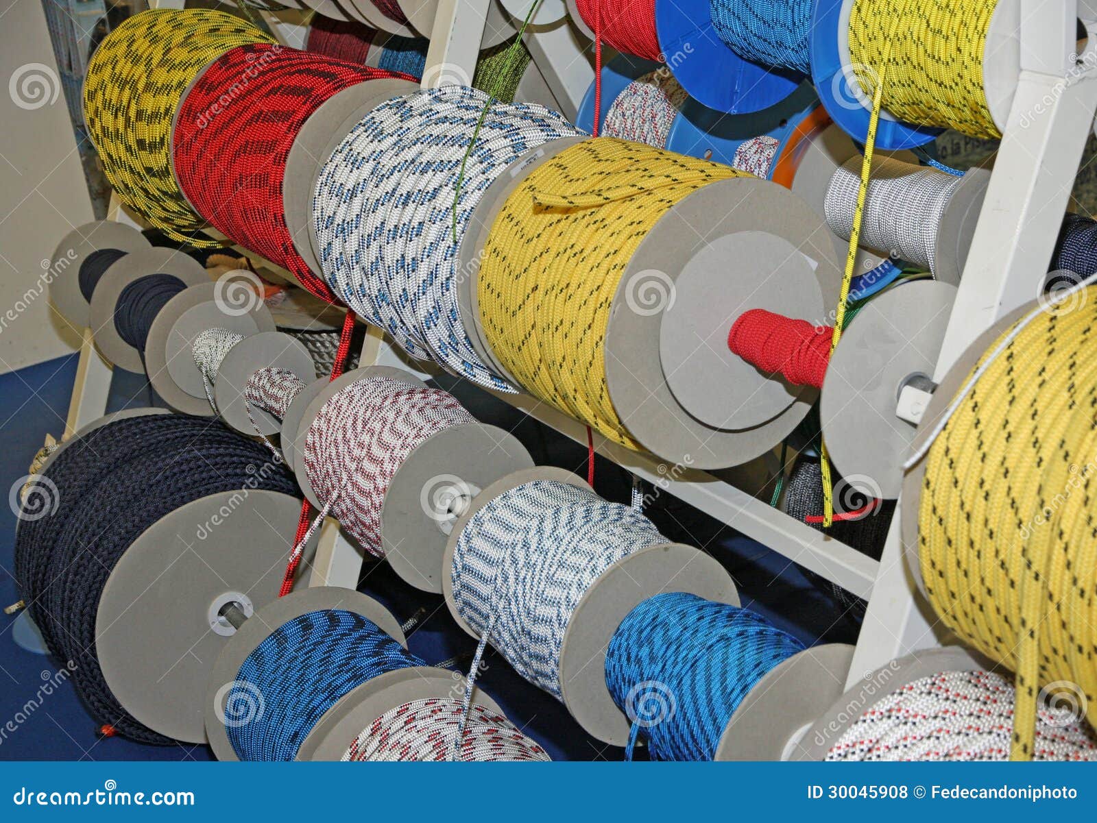 Ropes and Cables and Cords for Boating Sailing and Climbing Stock Photo ...