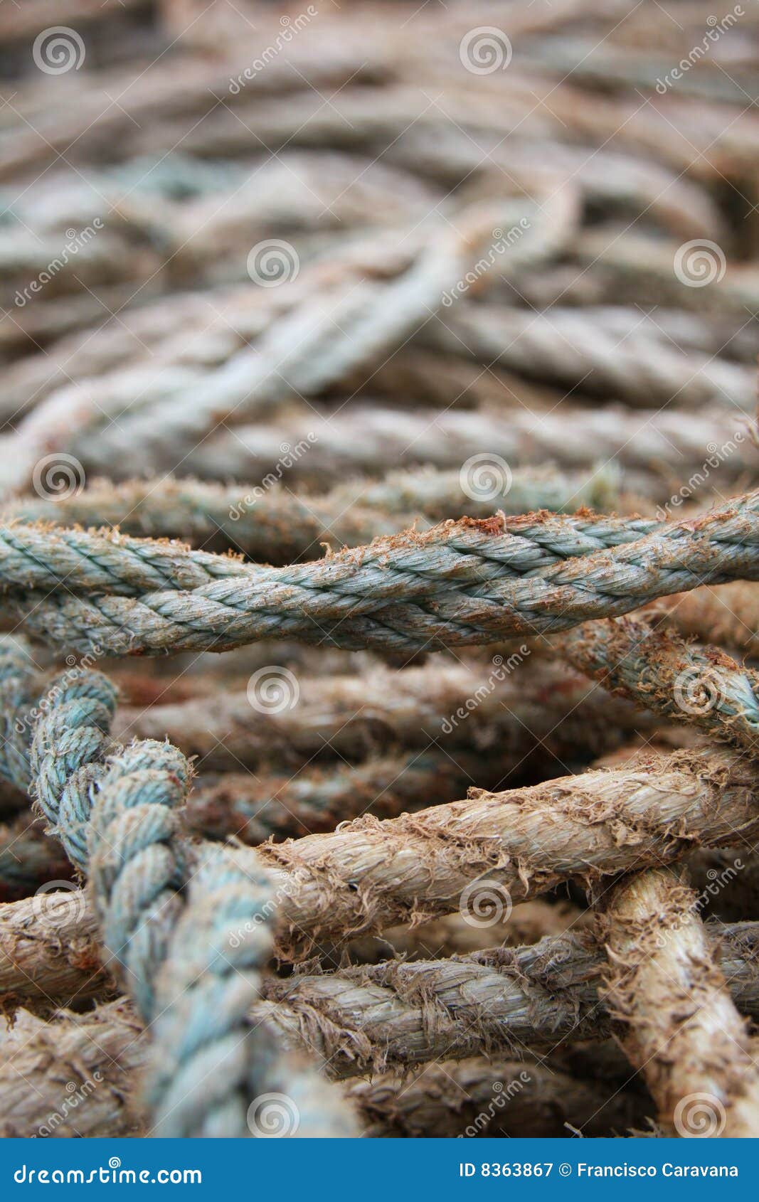 Bunch of ropes stock image. Image of blue, rusty, rope - 8363867