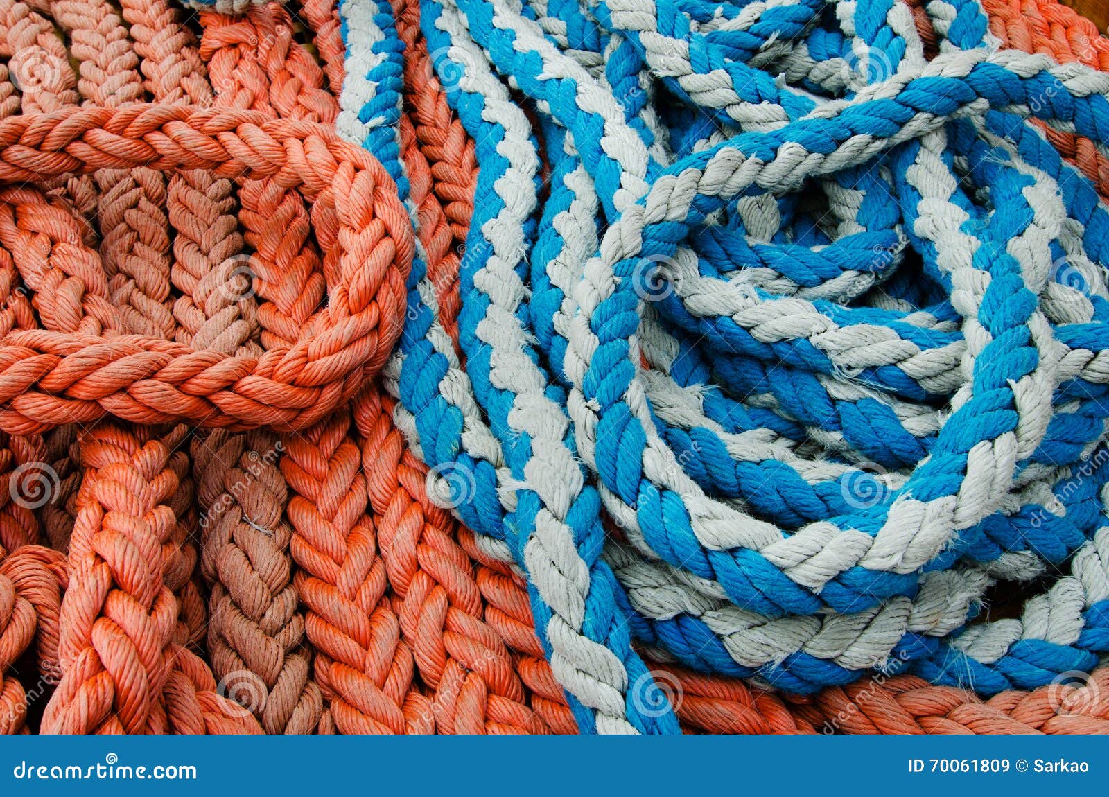 Ropes stock image. Image of marine, wrap, sailling, orange - 70061809