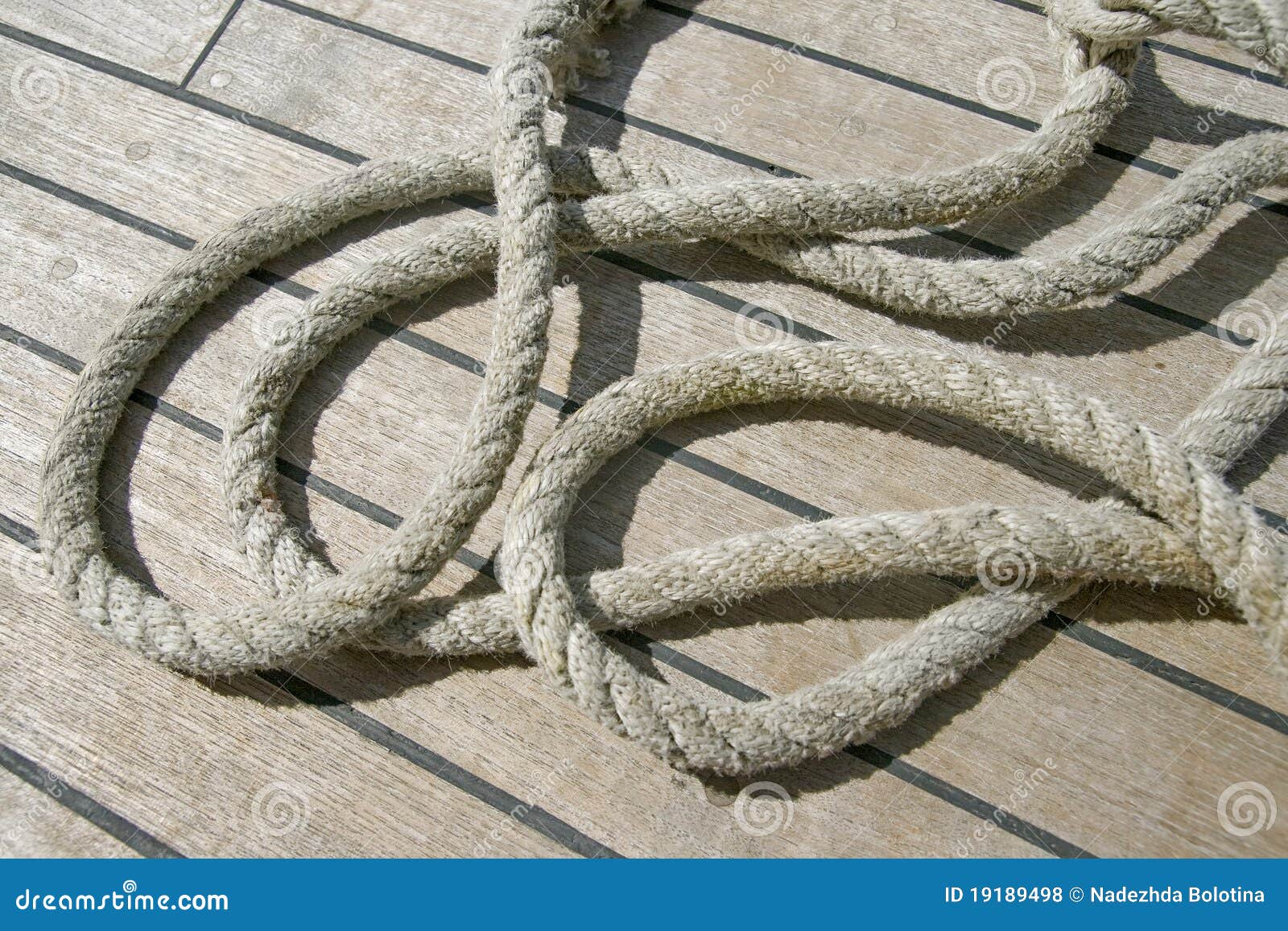 Ropes on a deck stock photo. Image of equipment, marine - 19189498