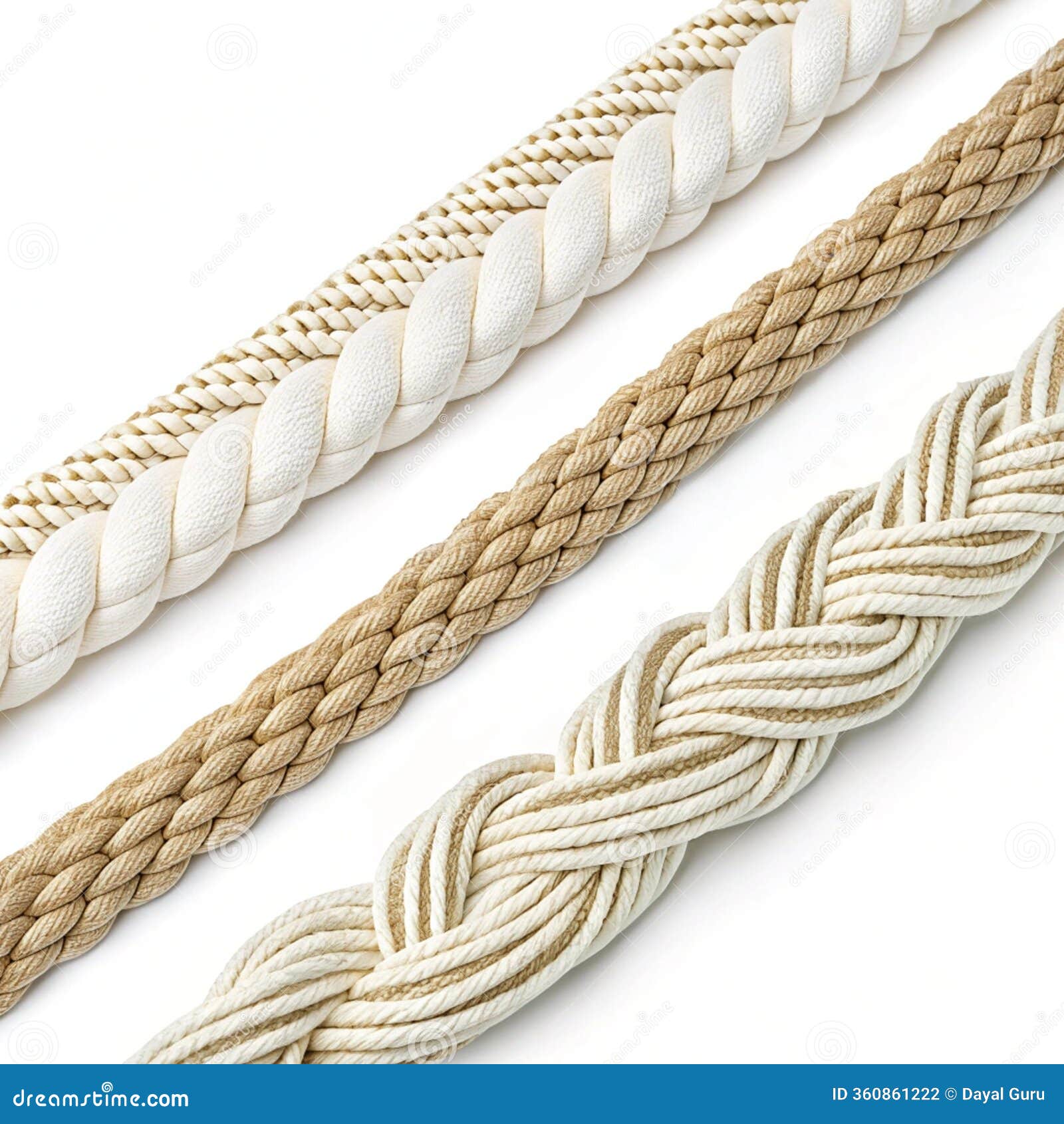 Ropes Decorative Set Isolated on Transparent Background Stock ...