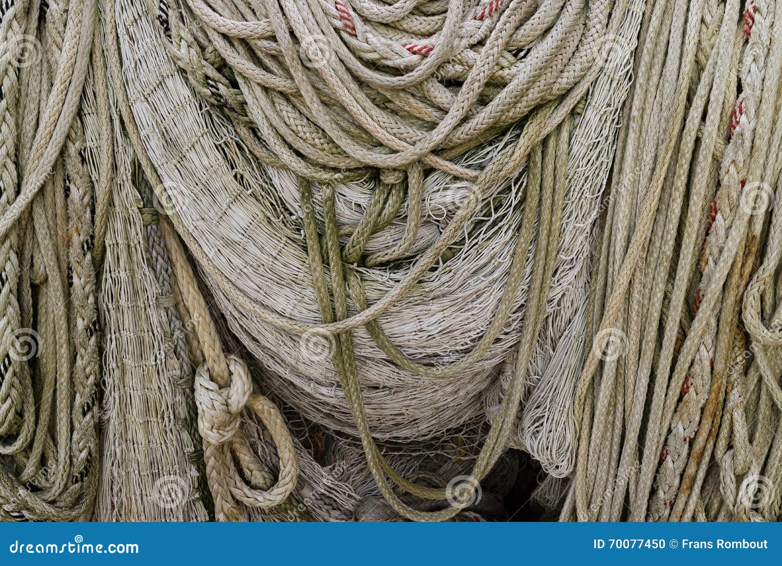 Ropes and Fishing Nets Hanging To Dry Stock Photo - Image of commercial ...