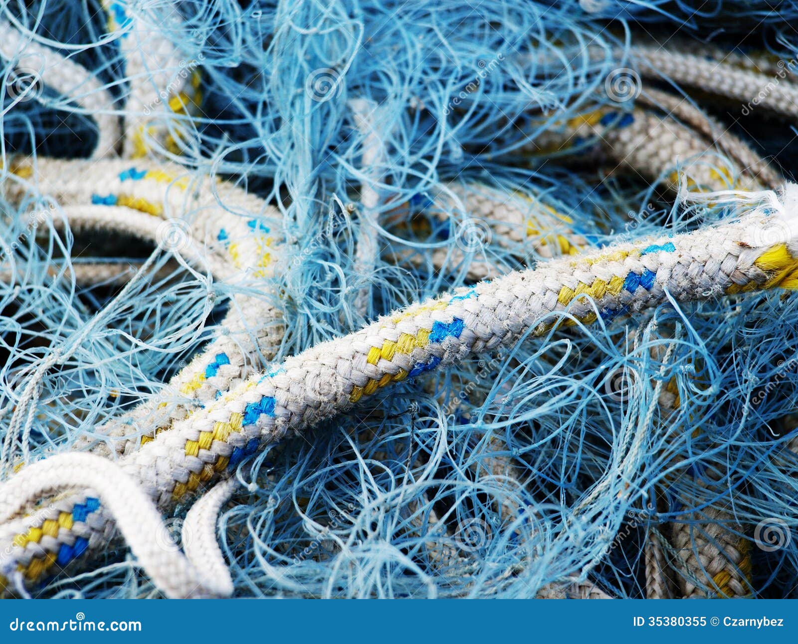 Ropes and fishing nets stock image. Image of abstract - 35380355