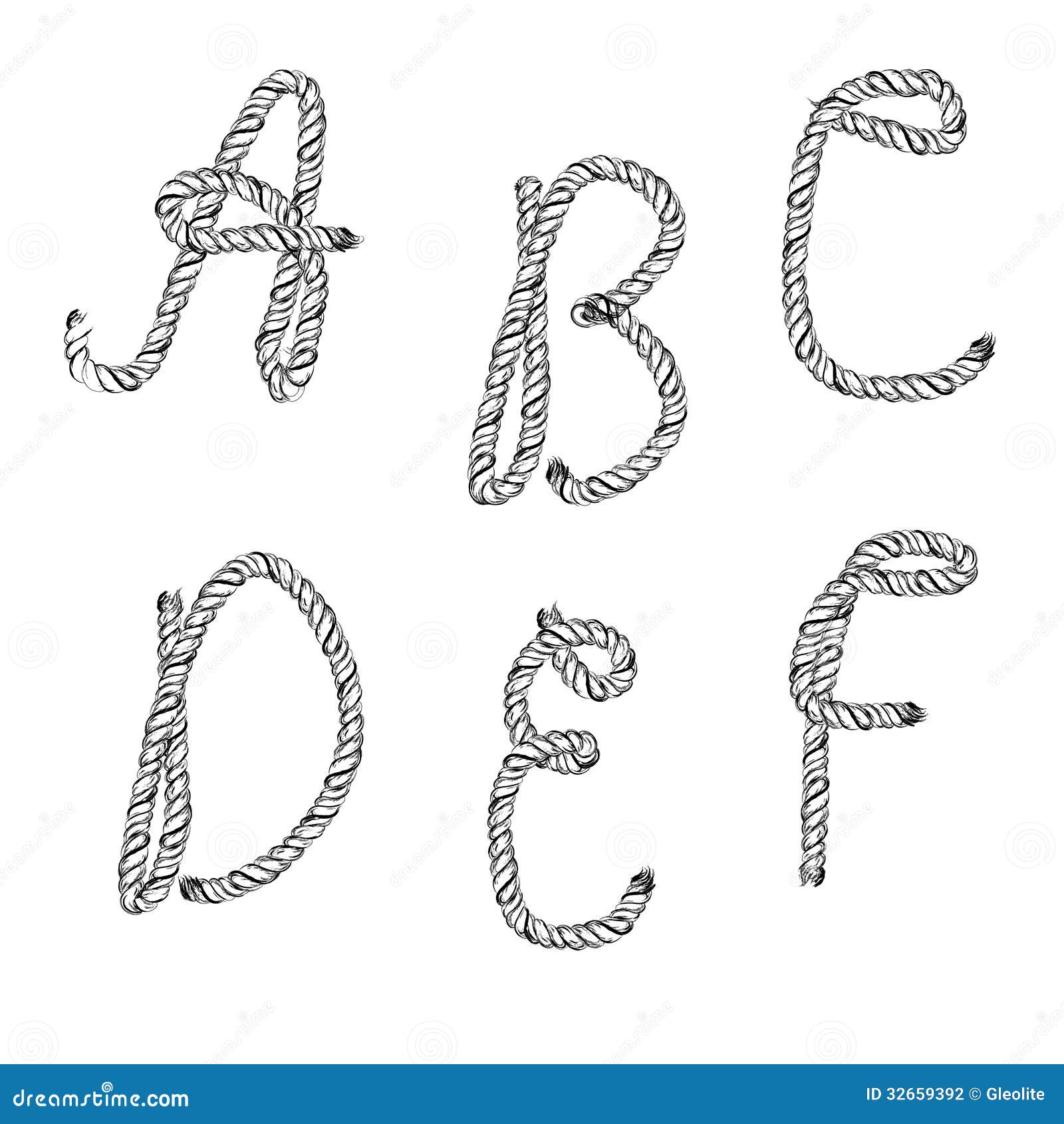 Ropes Letters Stock Illustrations – 188 Ropes Letters Stock ...