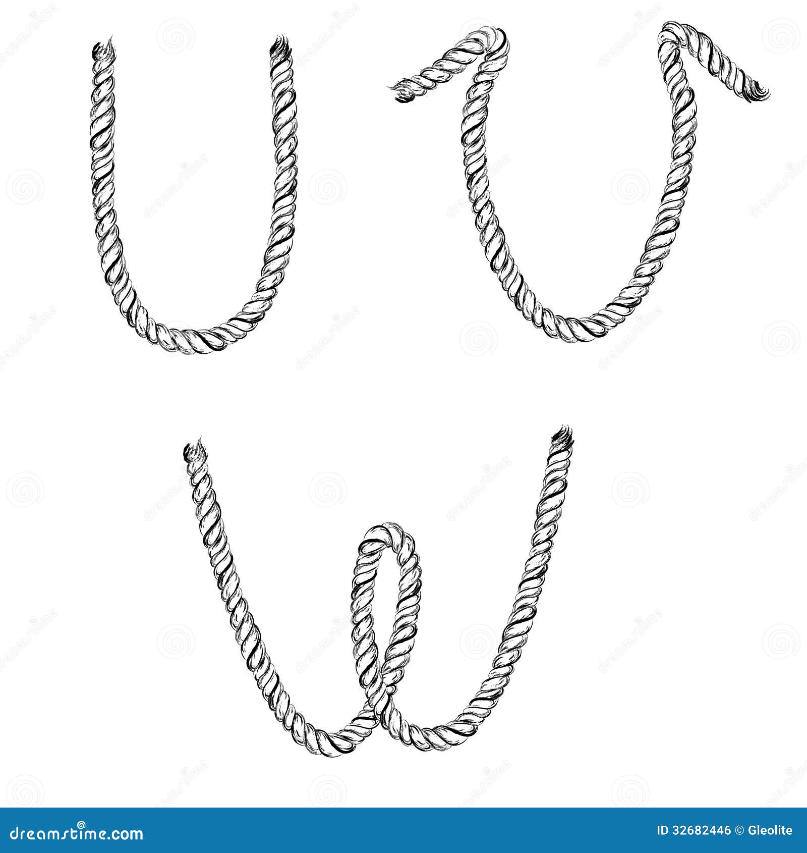 Ropes lettering stock vector. Illustration of shape, fiber - 32682446
