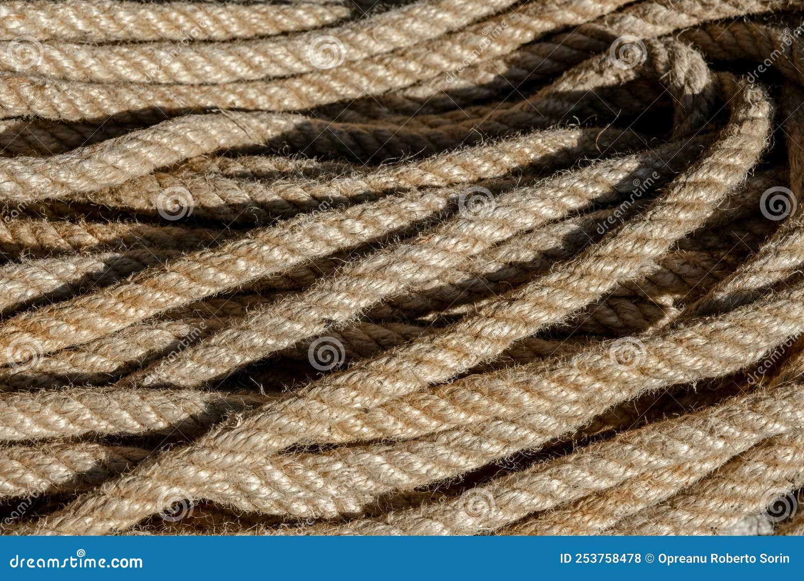 Ropes Made from Natural Materials Stock Photo - Image of horizontal ...