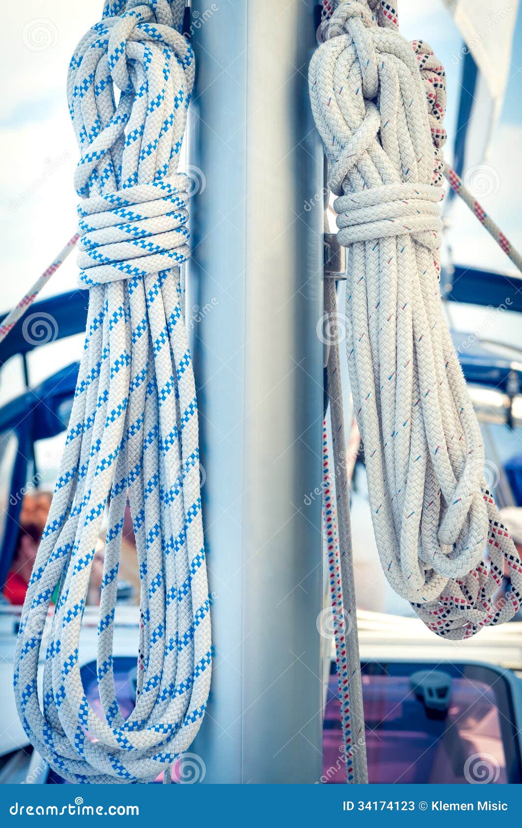Ropes on Mast, Sailing Boat Stock Image - Image of ship, nautical: 34174123