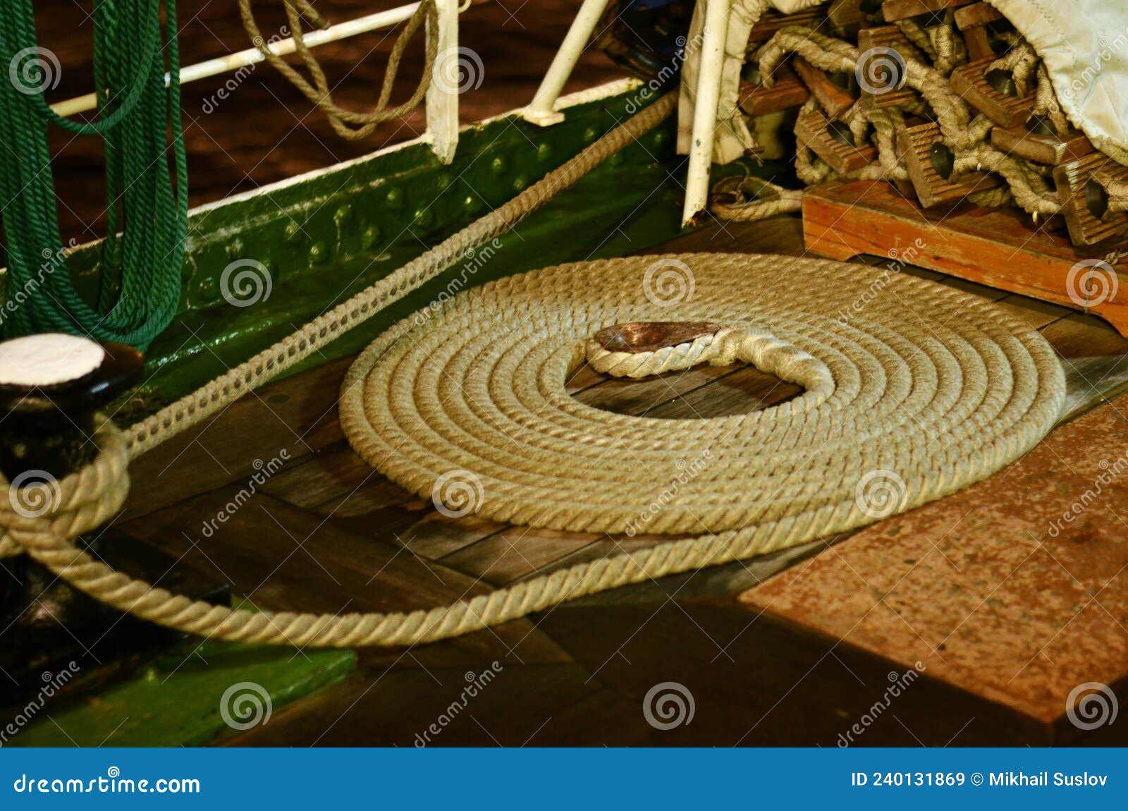 Ropes on an old ship stock image. Image of sculpture - 240131869