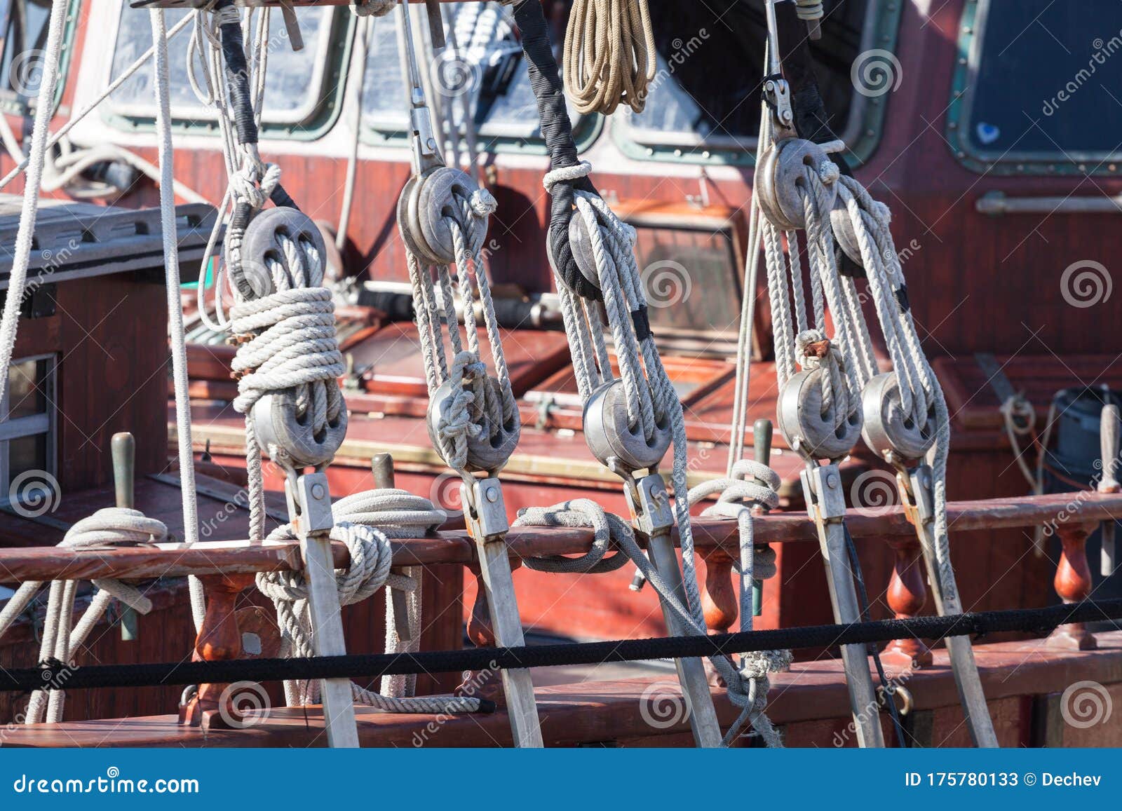 Old Ropes on an Old Vessel, Sailing Stock Image - Image of obsolete ...