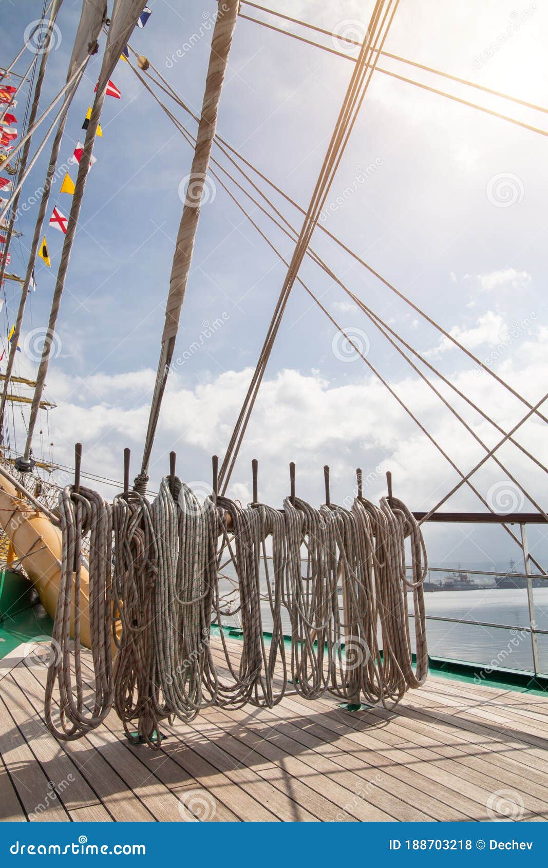 Ropes on an Old Vessel, Sailing Stock Photo - Image of equipment ...