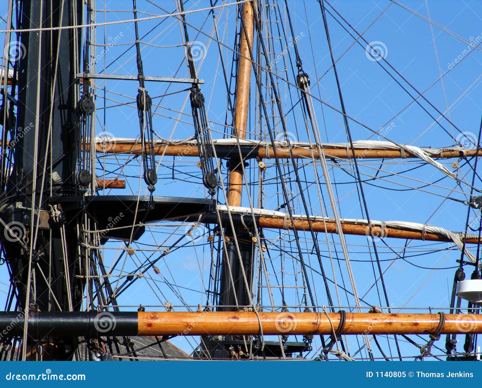 Ropes and Rigging on Tallship Stock Image - Image of mast, tallship ...