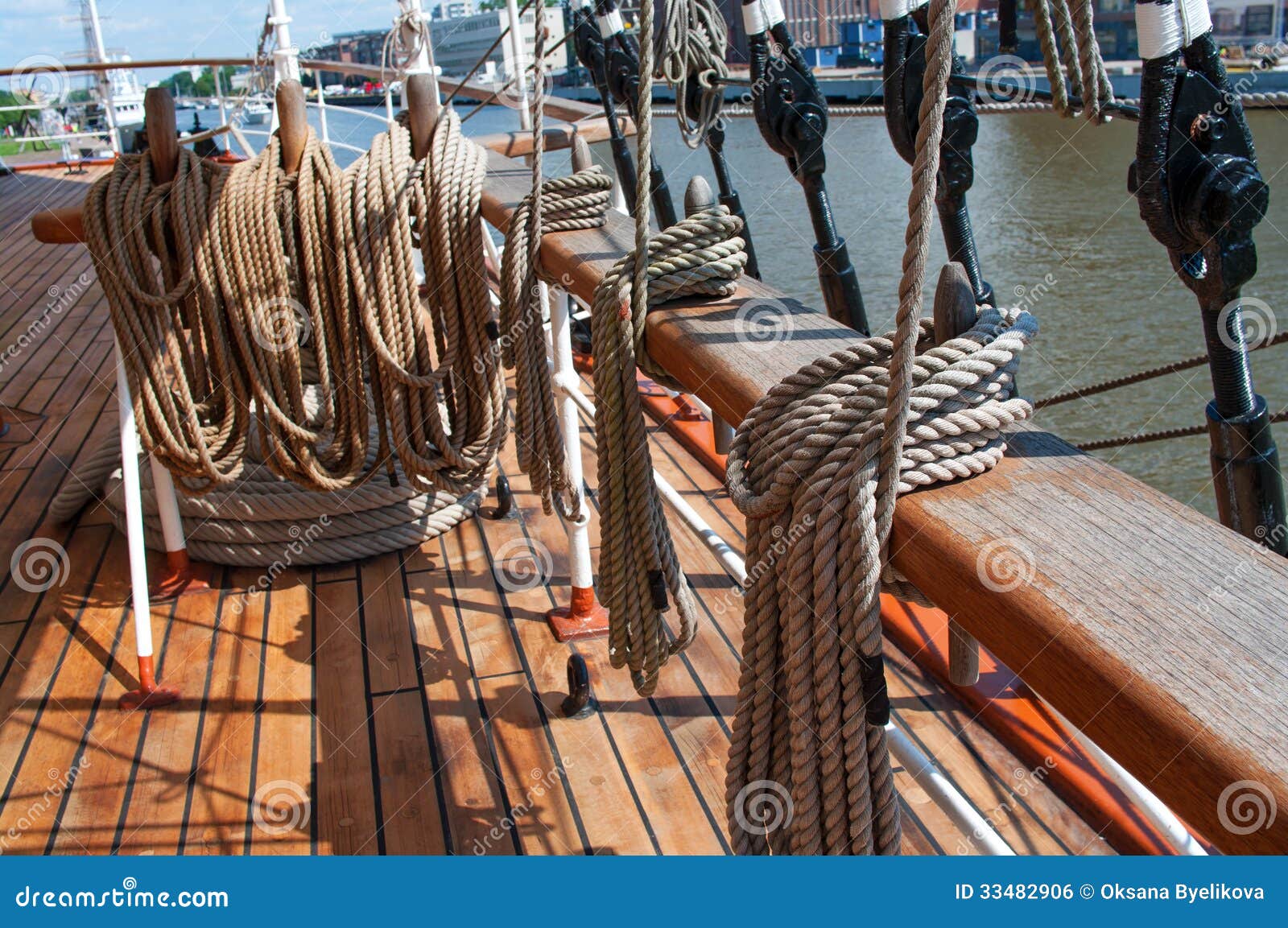 Ropes stock photo. Image of deck, military, sail, history - 33482906