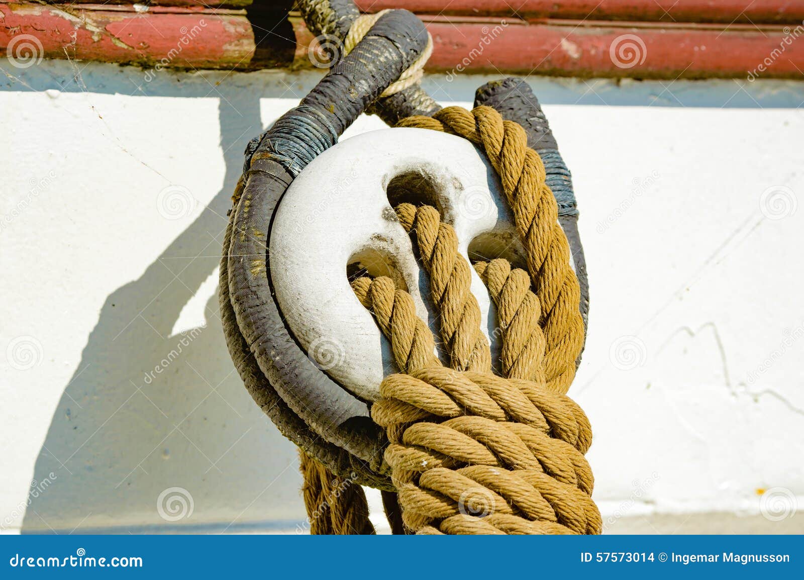 Ropes on sailing ship stock photo. Image of force, hoist - 57573014