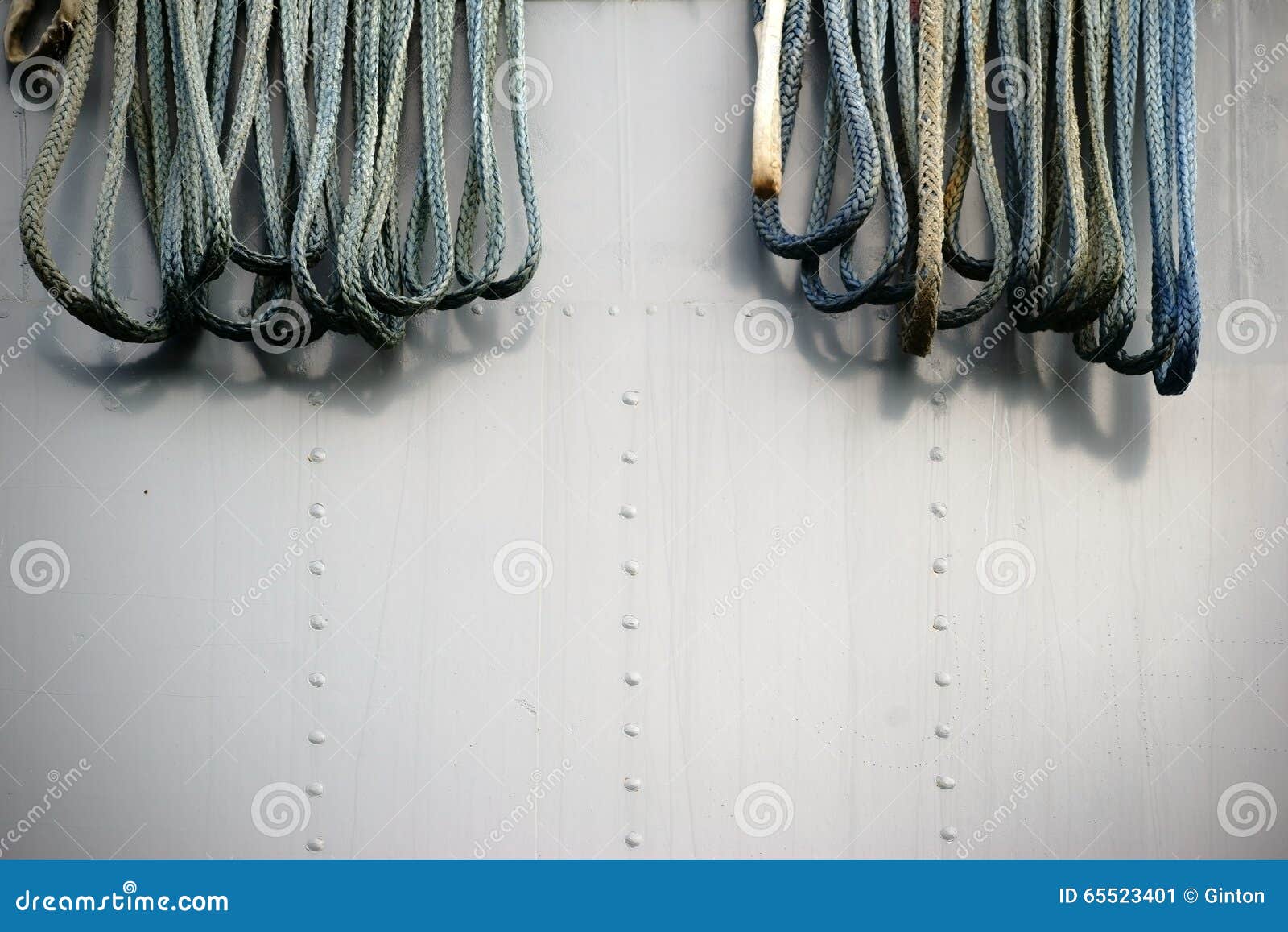 Ropes on the ship s hull stock image. Image of container - 65523401
