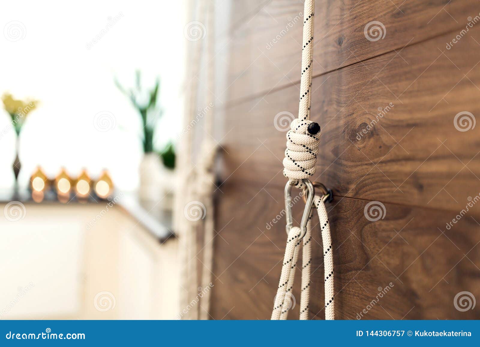 Ropes for Stretching and Physical Training. Kurunta Yoga Class Stock ...