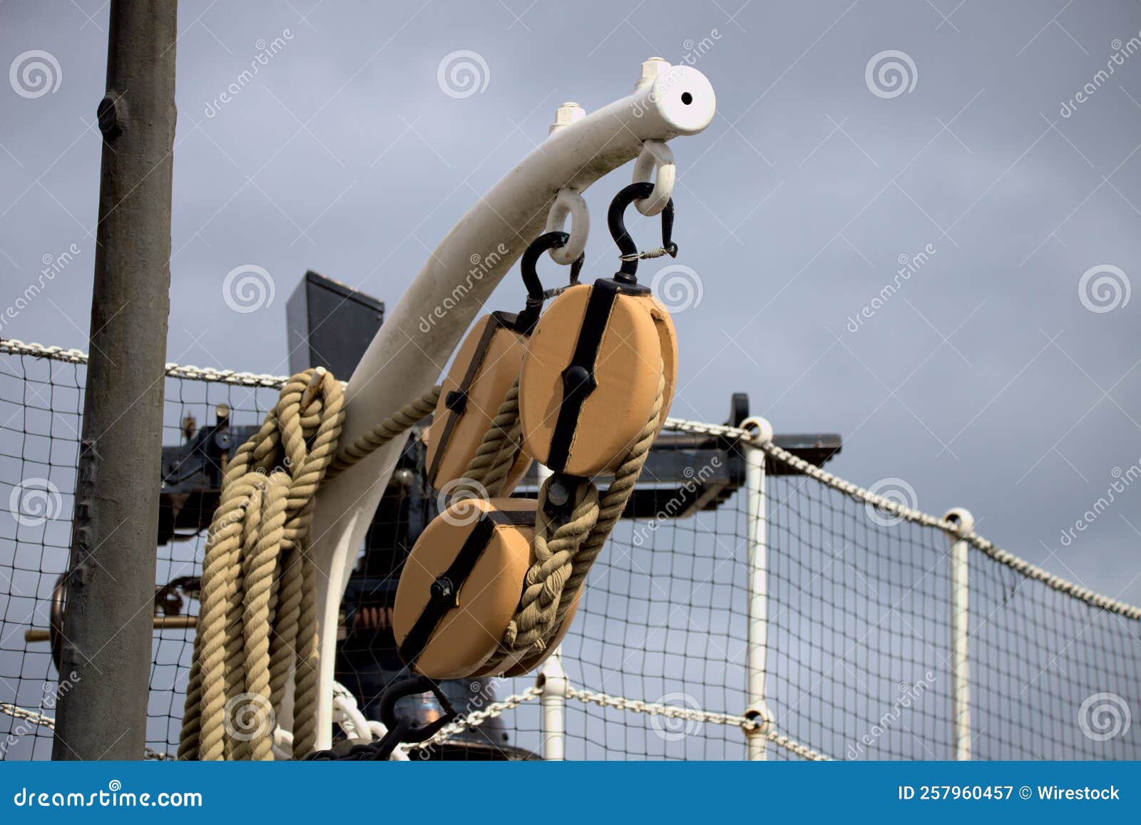 Ropes and Winches from Ship. Stock Image - Image of history, ship ...