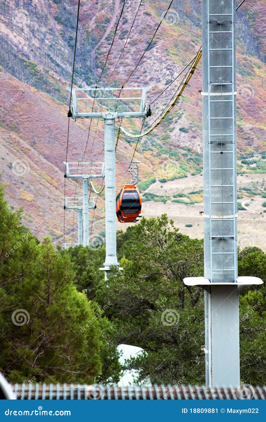 Ropeway stock image. Image of pole, colorado, cableway - 18809881
