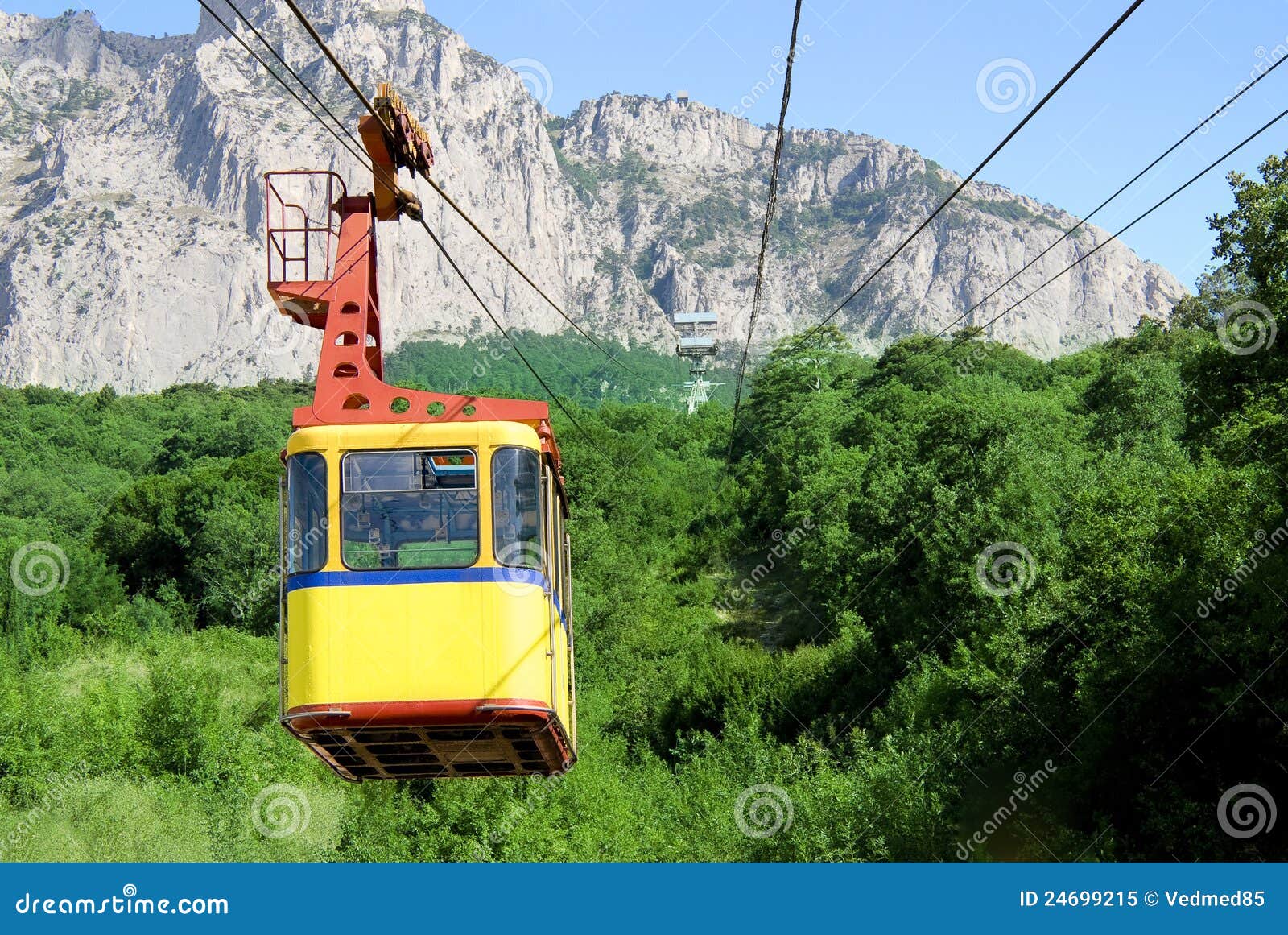 Ropeway stock image. Image of landscape, green, journey - 24699215