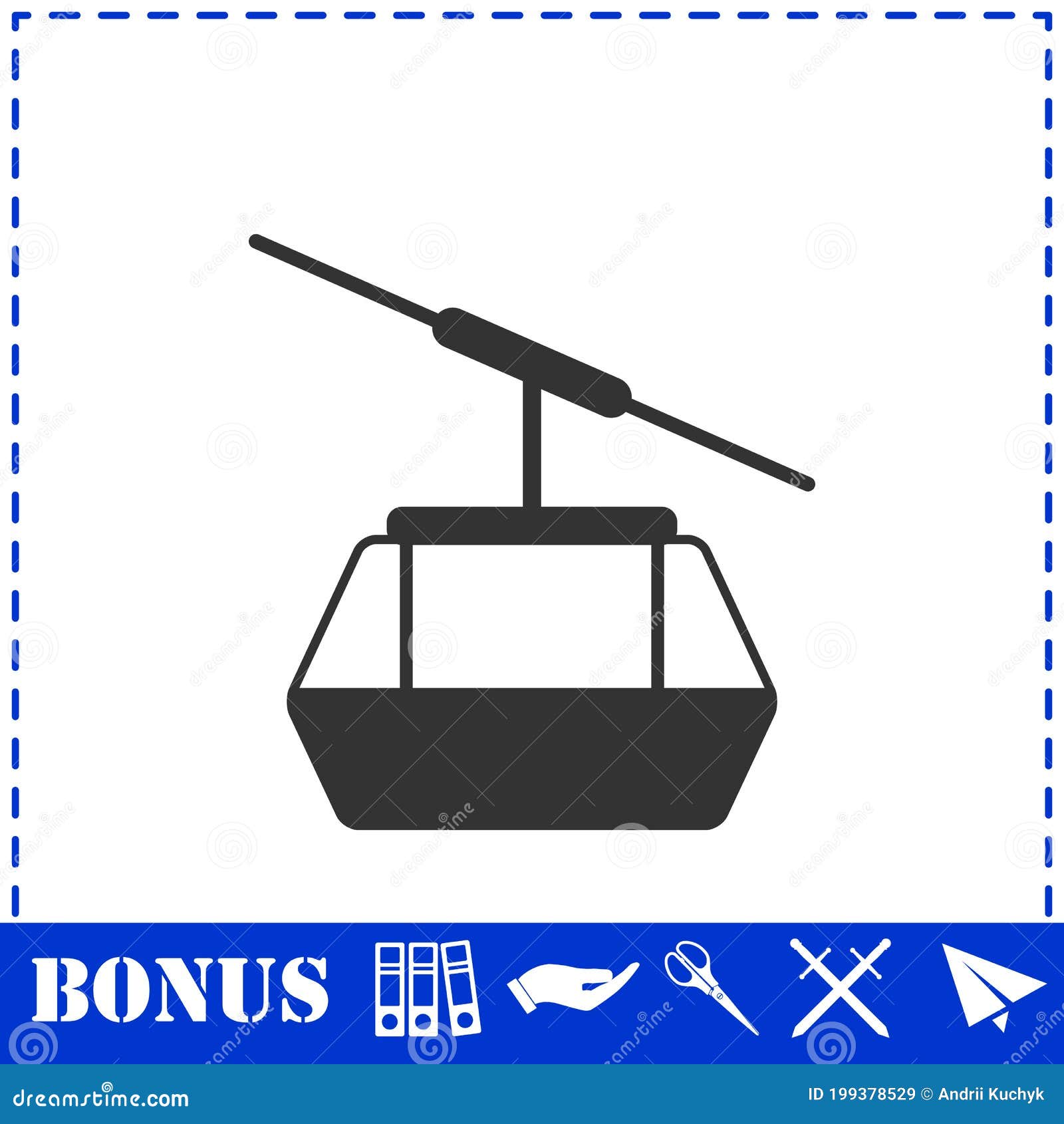 Ropeway Cabines Icon Flat Royalty-Free Stock Image | CartoonDealer.com ...