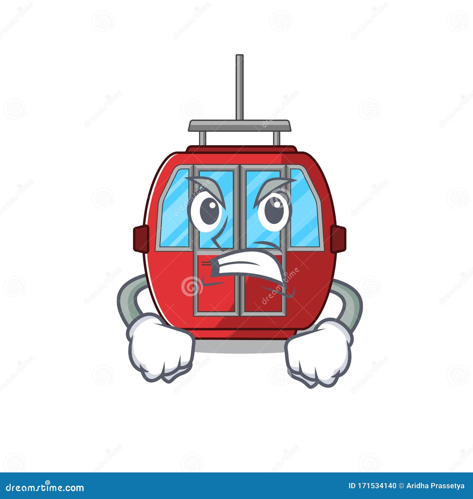 Ropeway Cartoon Concept In Sailor Wearing Hat Vector Illustration ...
