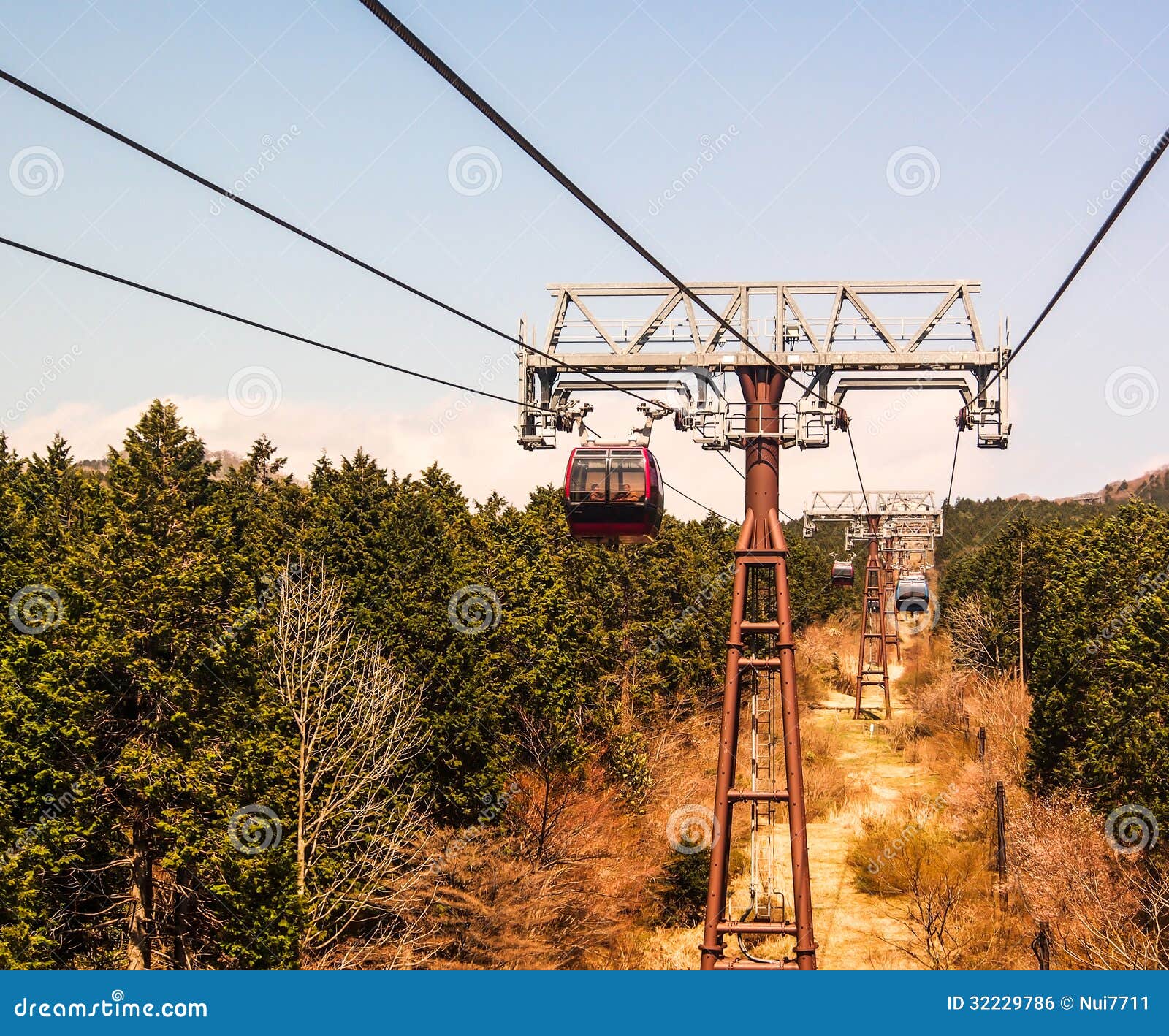 Ropeway in Japan stock photo. Image of high, aerial, hagone - 32229786