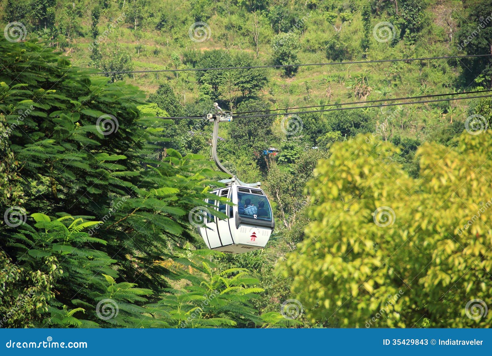 Ropeway in Nepal. editorial stock photo. Image of lift - 35429843