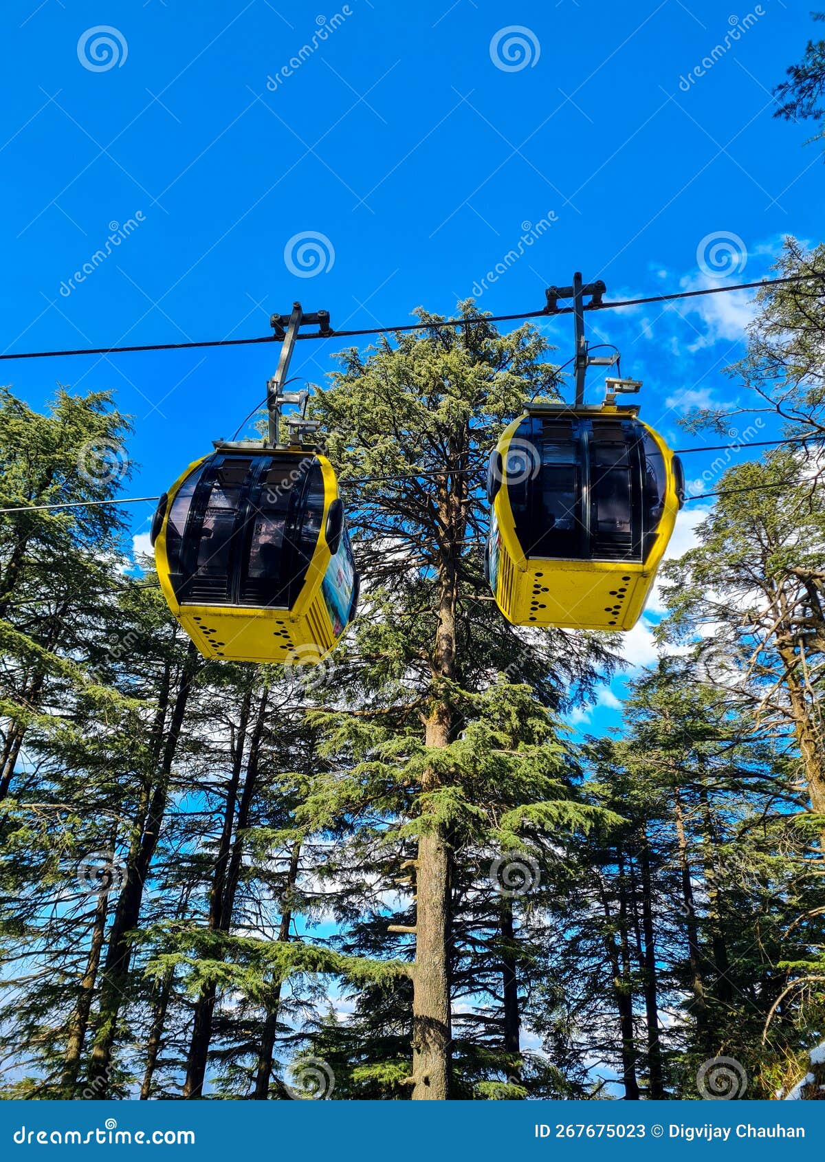 Ropeway in Shimla stock image. Image of cable, ropeway - 267675023
