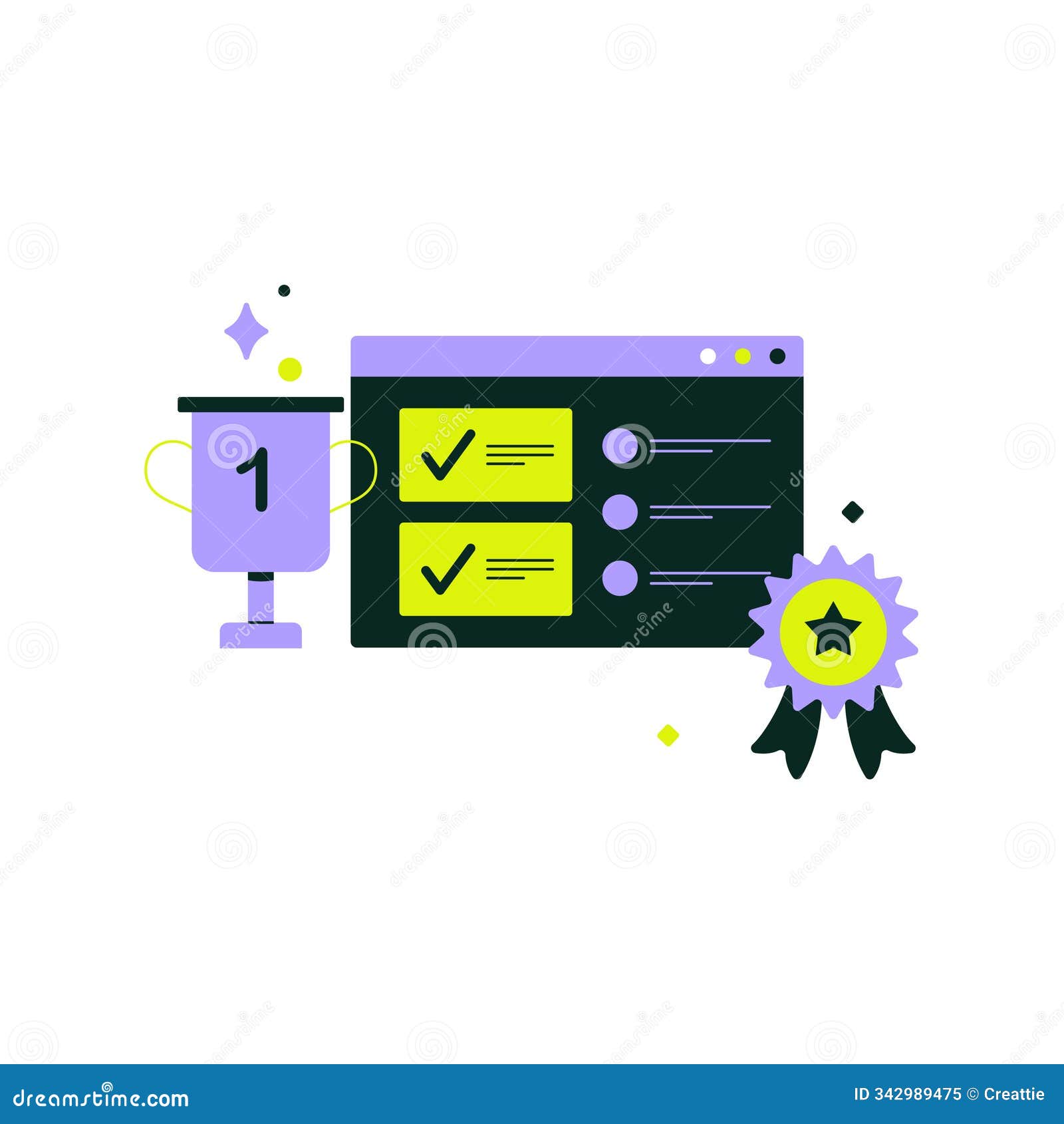 Trophy and Achievement Board Symbolizing Success, Accomplishment, and ...