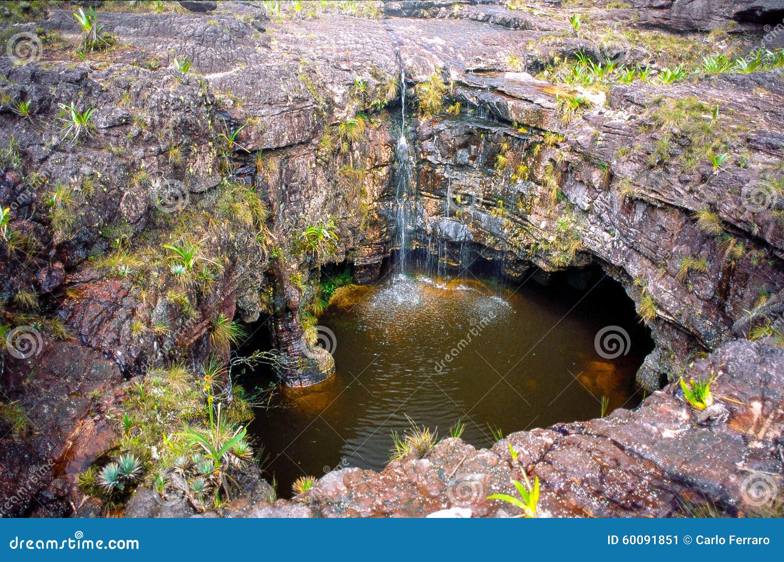 Roraima Tepui Top sinkhole stock image. Image of venezuela - 60091851